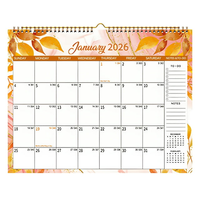Coollooc 2026 Calendar - 12 Monthly Wall Calendar, January 2026 ...