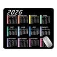 Coollooc 2026 Calendar Mouse Pad Desk Mat, 10x8 Inch Office Small Mouse ...