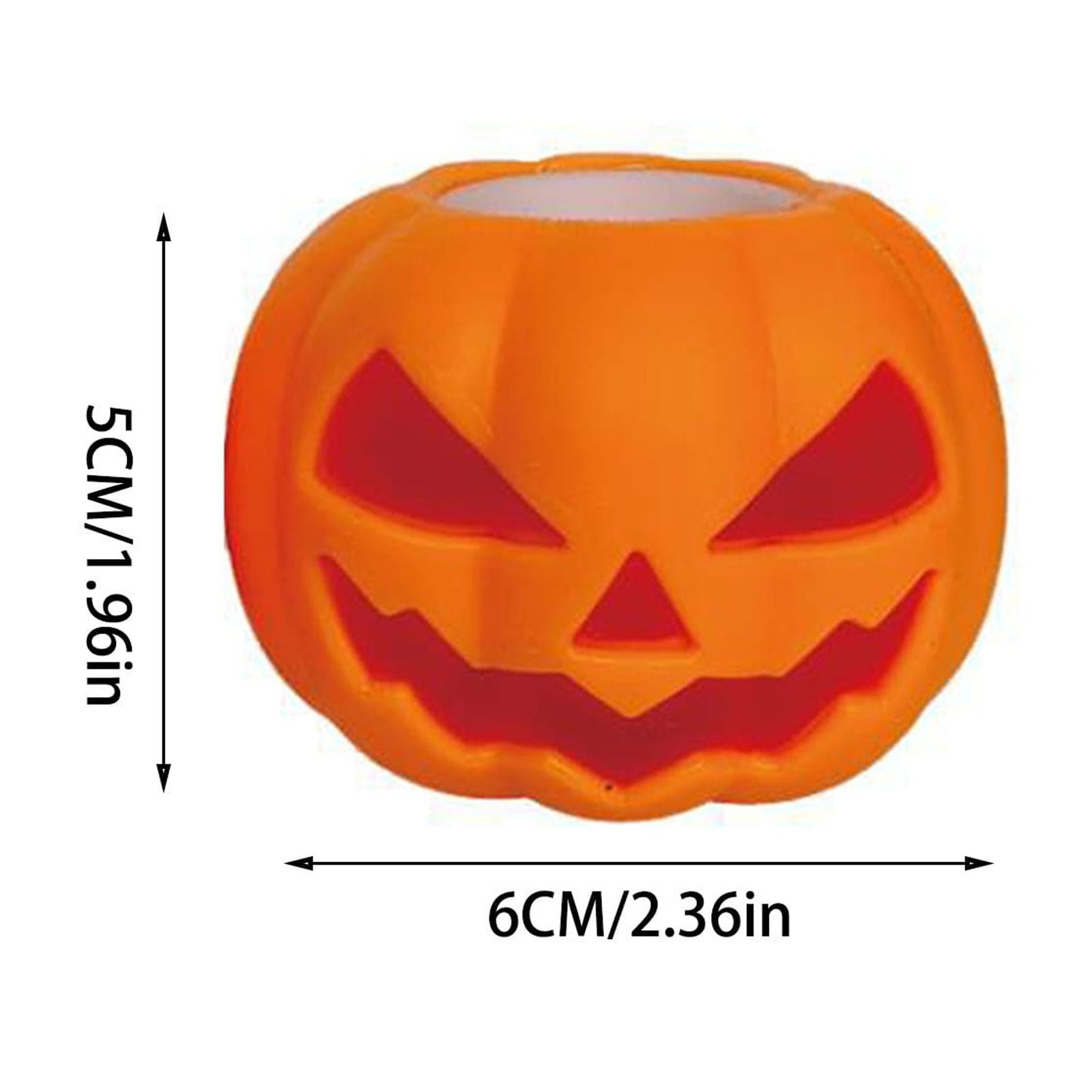 Coollooc 3PCS Halloween Pumpkin Head Stress Ball with Led Light, Cute ...