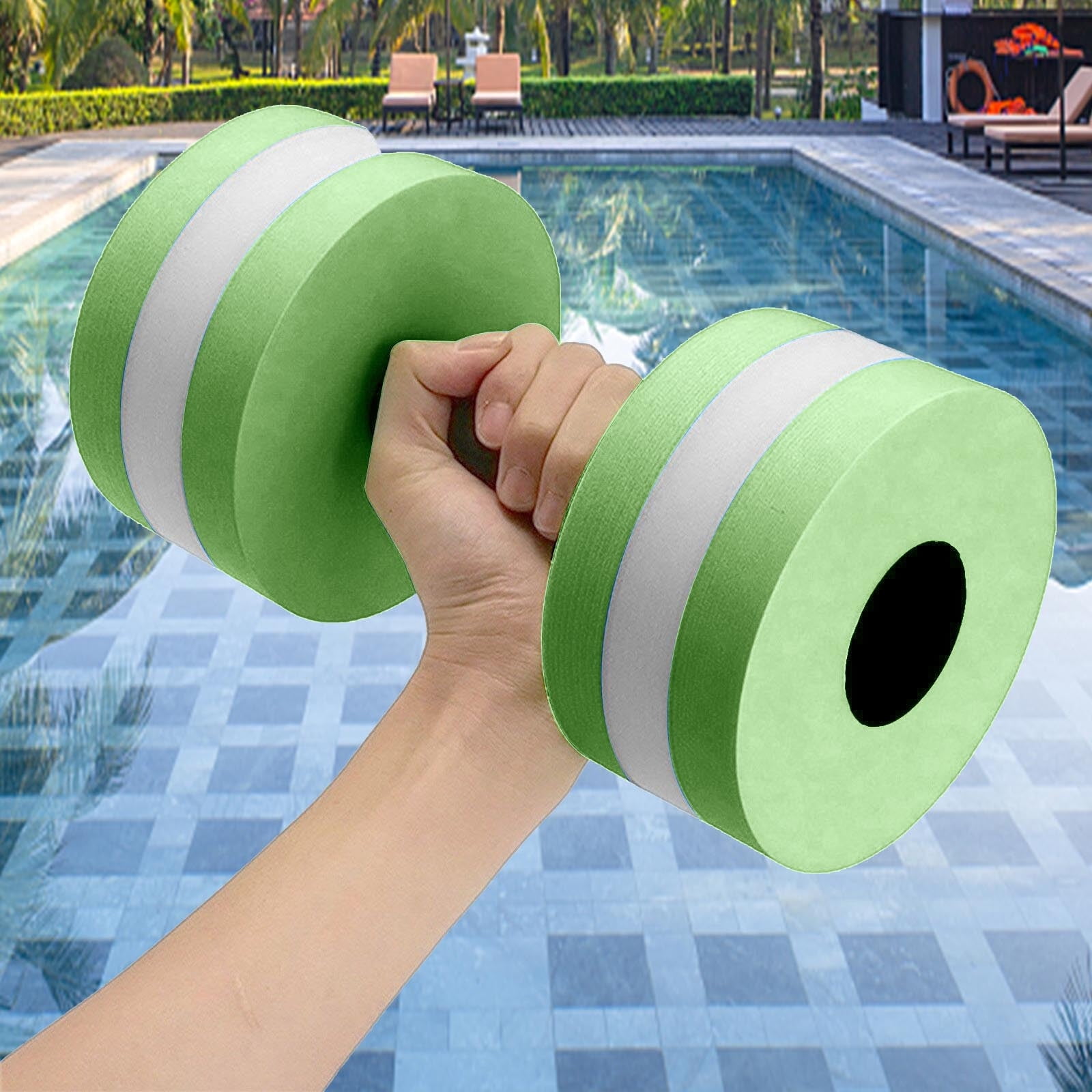 Coollooc Aquatic Exercise Dumbells, 1 PCS Foam Pool Weights Water ...