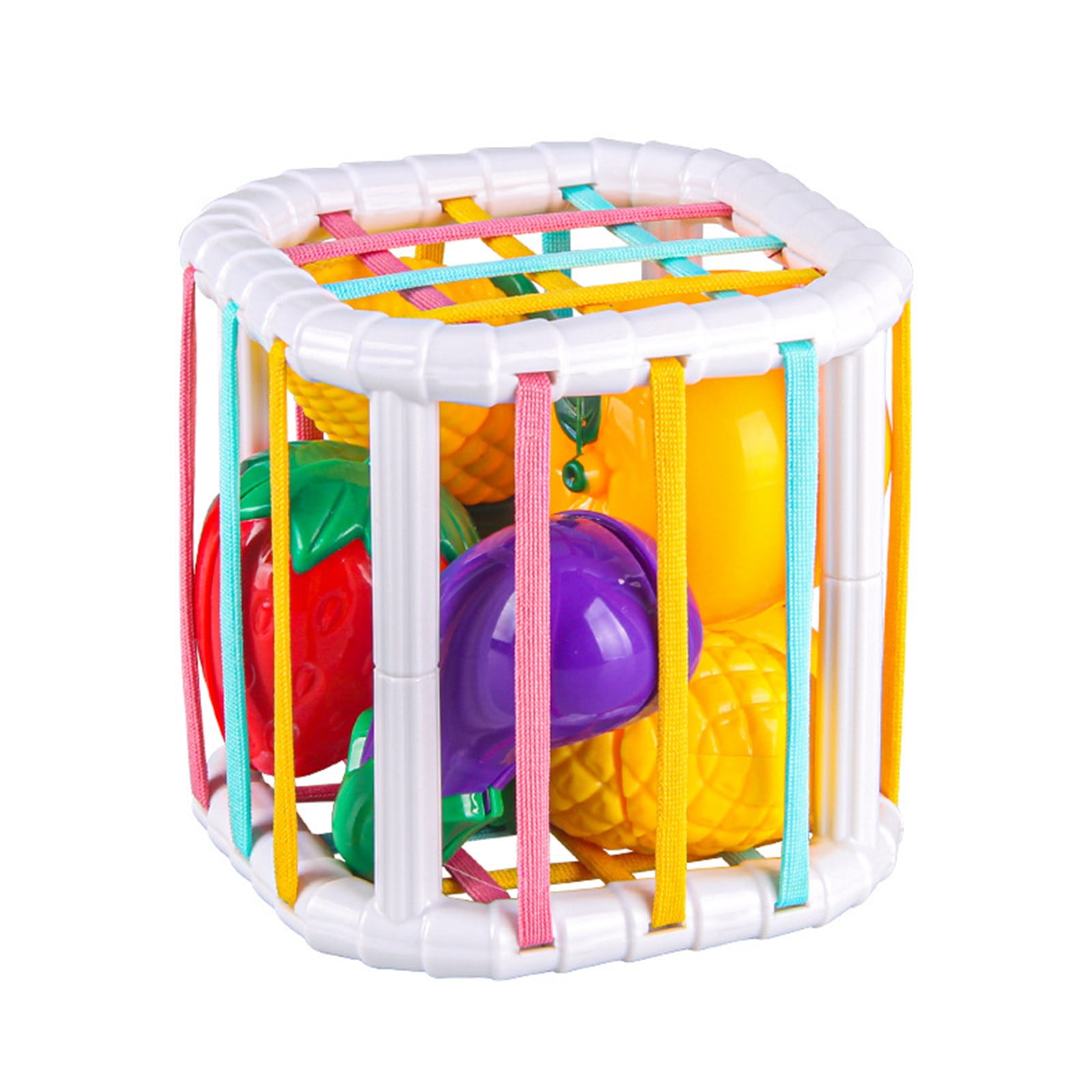 Coollooc Baby Shape Sorting Cube with Kitchen Cutting Fruit Toys ...