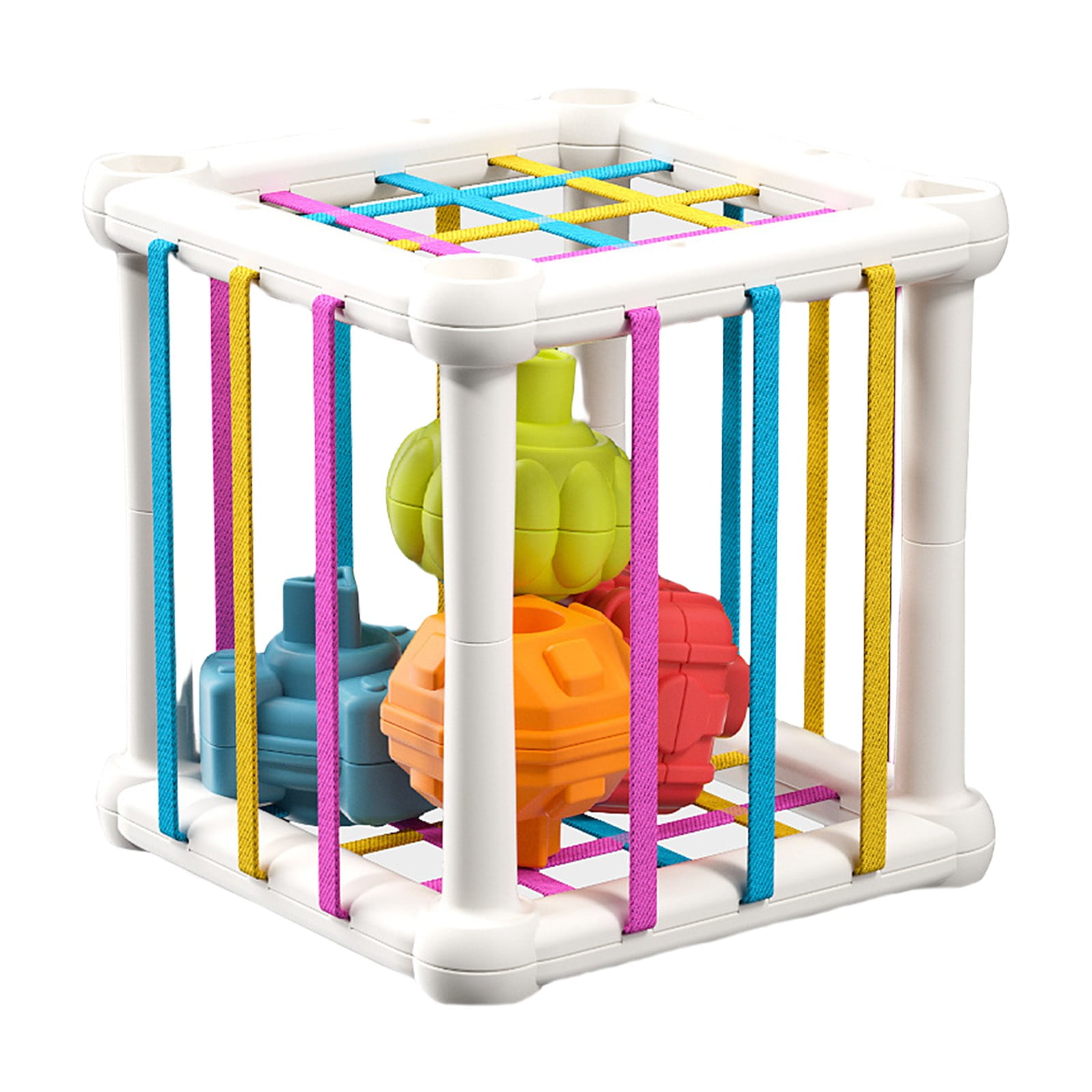 Coollooc Baby Toys for 1 Years Old Boy & Girl,Cube Bin and 6Pcs Multi ...
