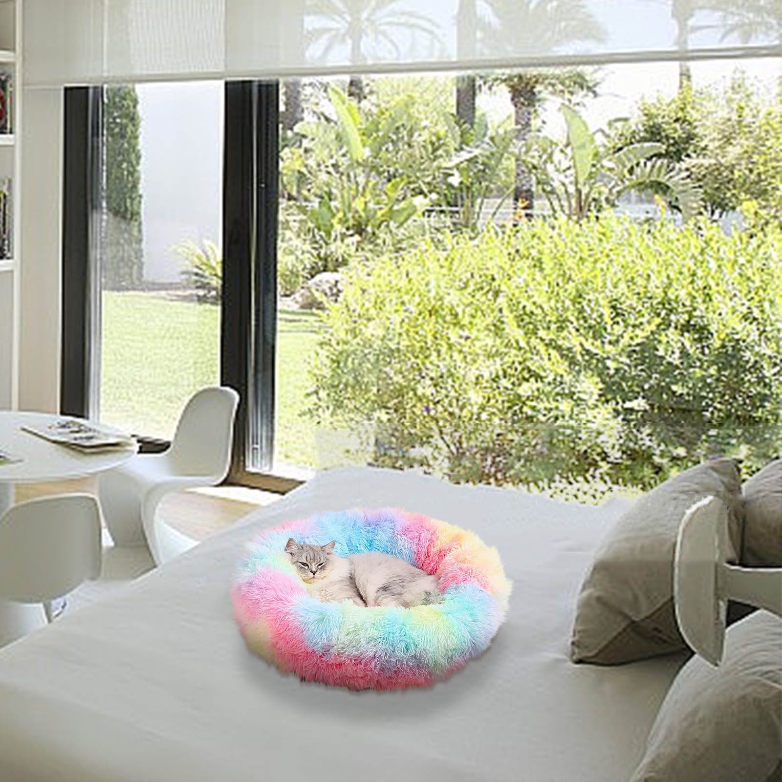 Coollooc Cat Beds for Indoor Cats, 40cm Cat Bed Machine Washable ...