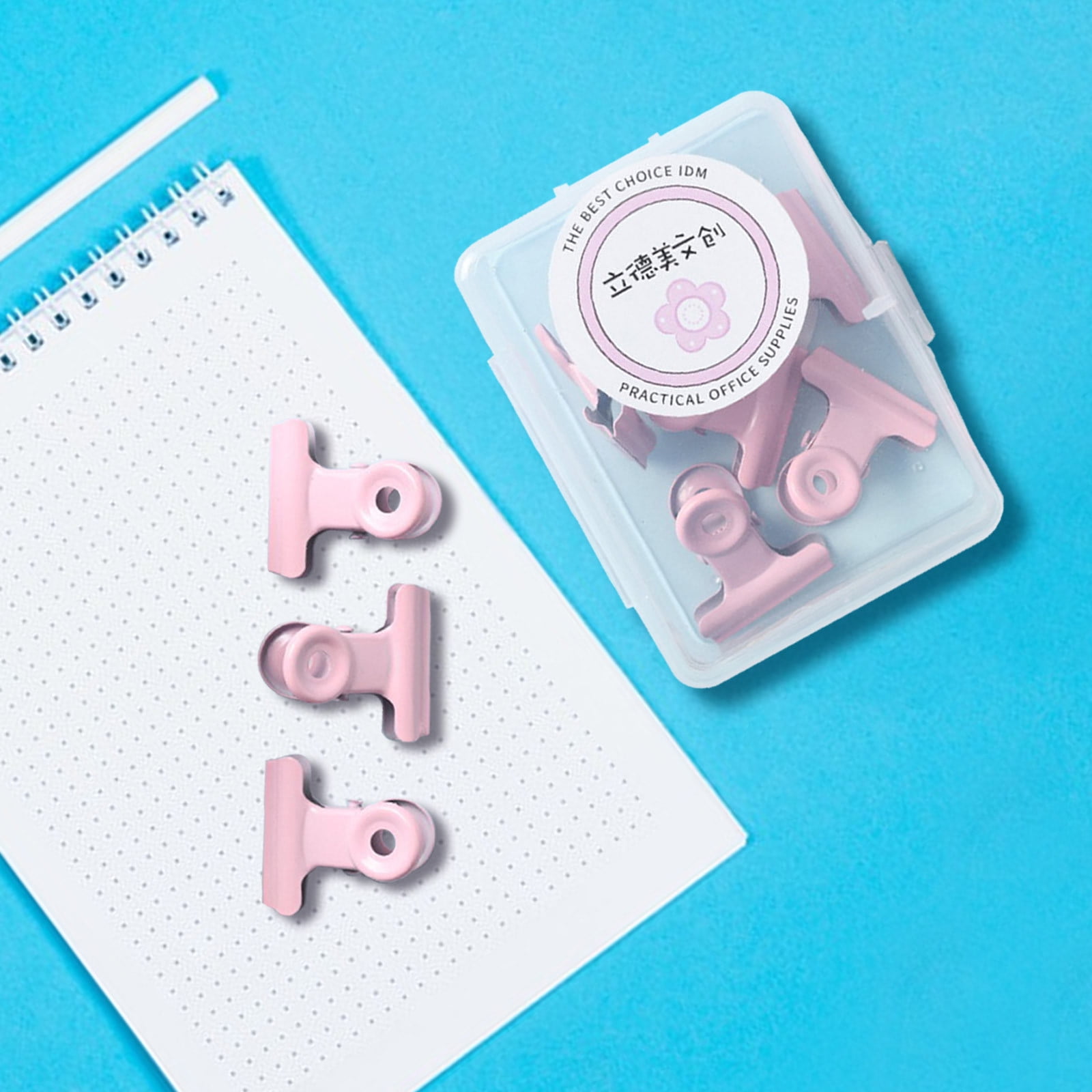 Coollooc Color Small Bull Clips - 8 Pack Mini Metal Hinge Clips Tiny ...