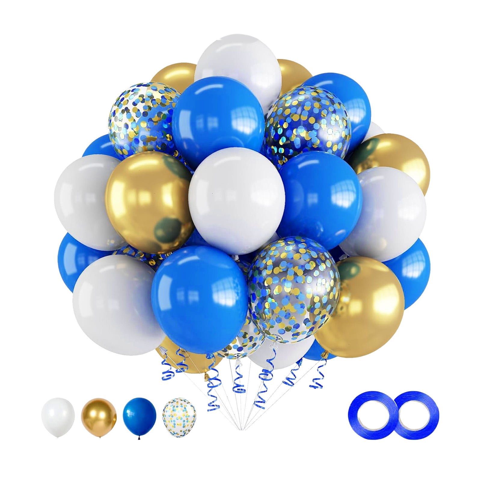 Coollooc Confetti Latex Balloons, 30pcs 12 inch Helium Party Balloon ...