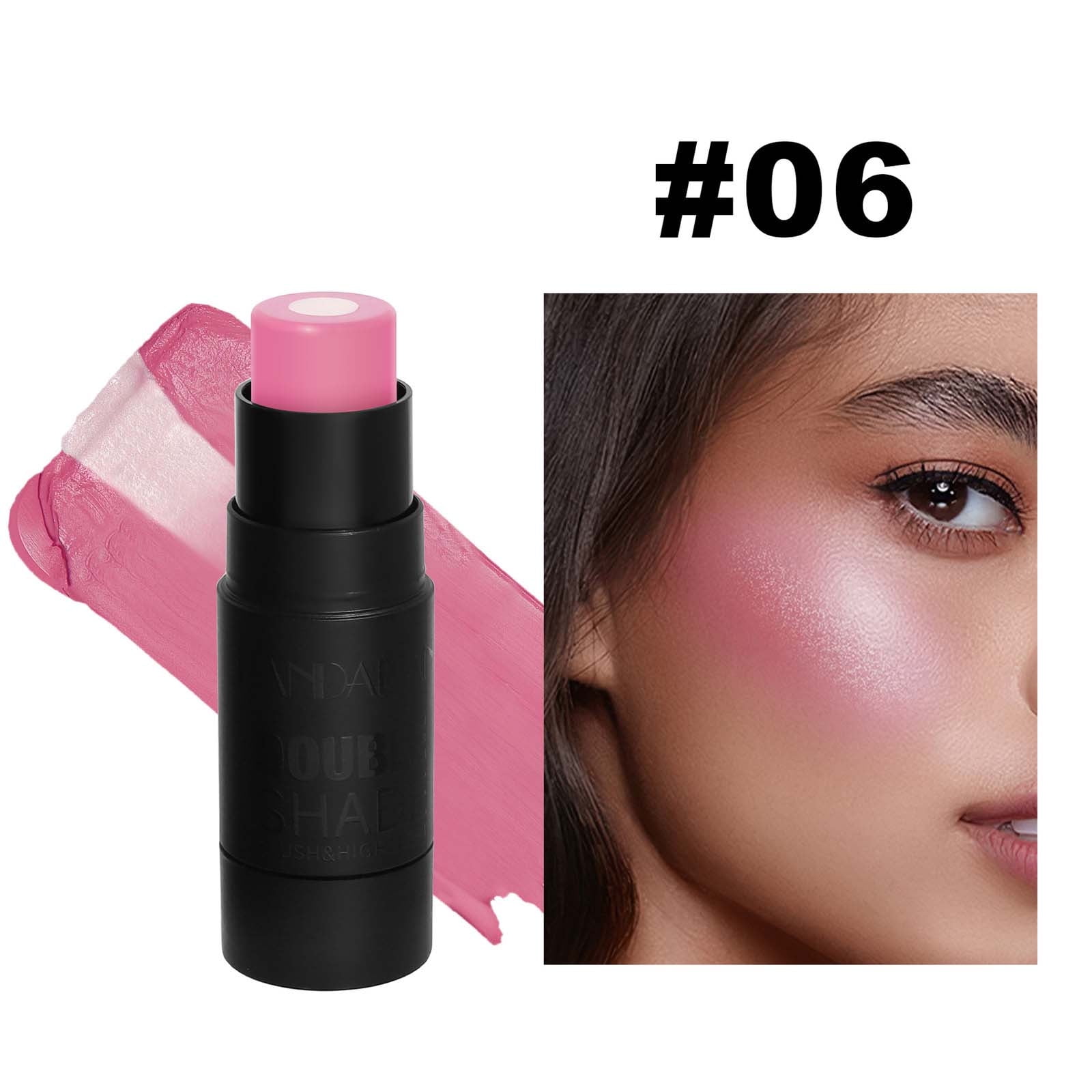 Coollooc Cream Blush Makeup,Buildable Matte Blush Stick for Cheeks,Long ...