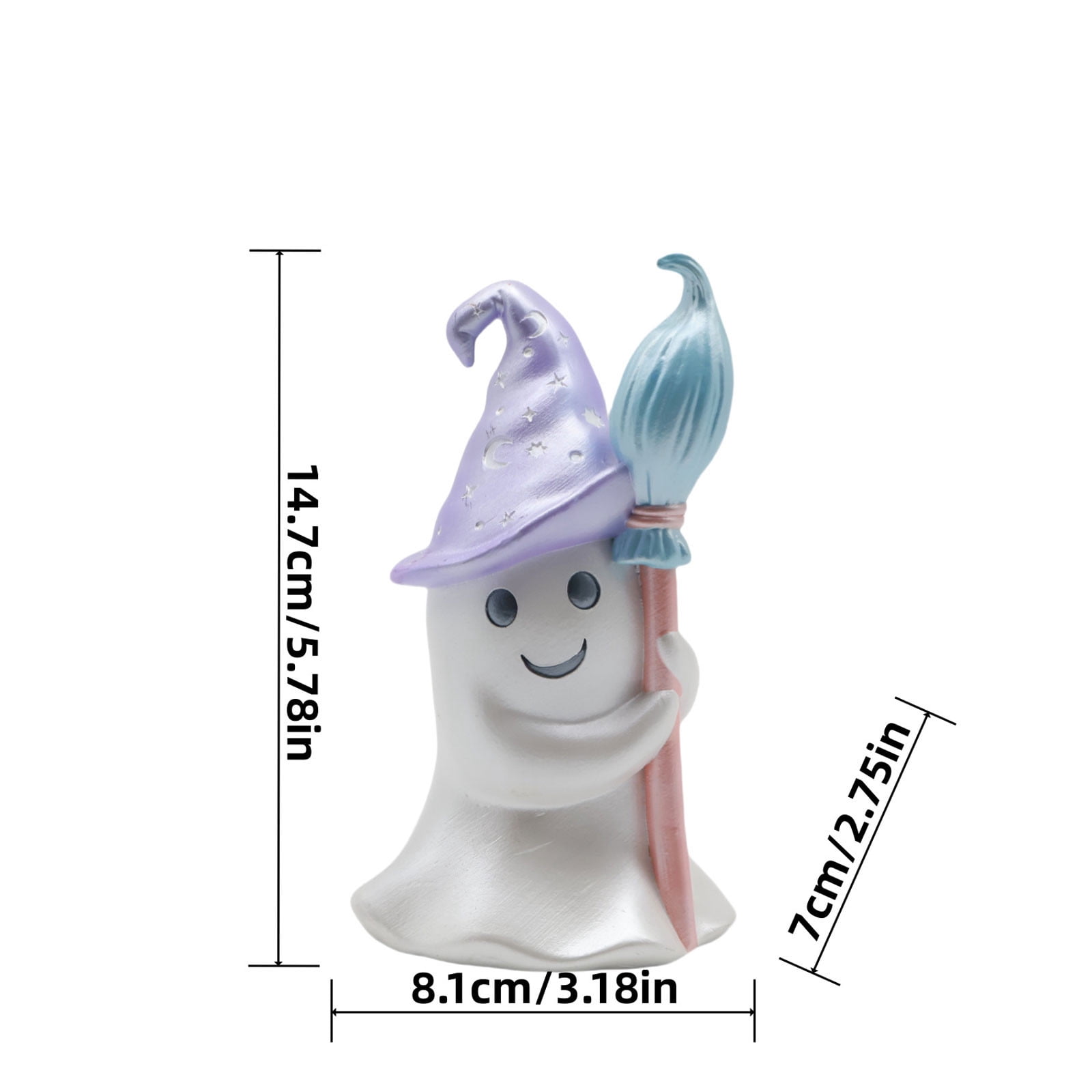 Coollooc Cute Ghost Figurine Halloween Decorative, Halloween Sculpture ...