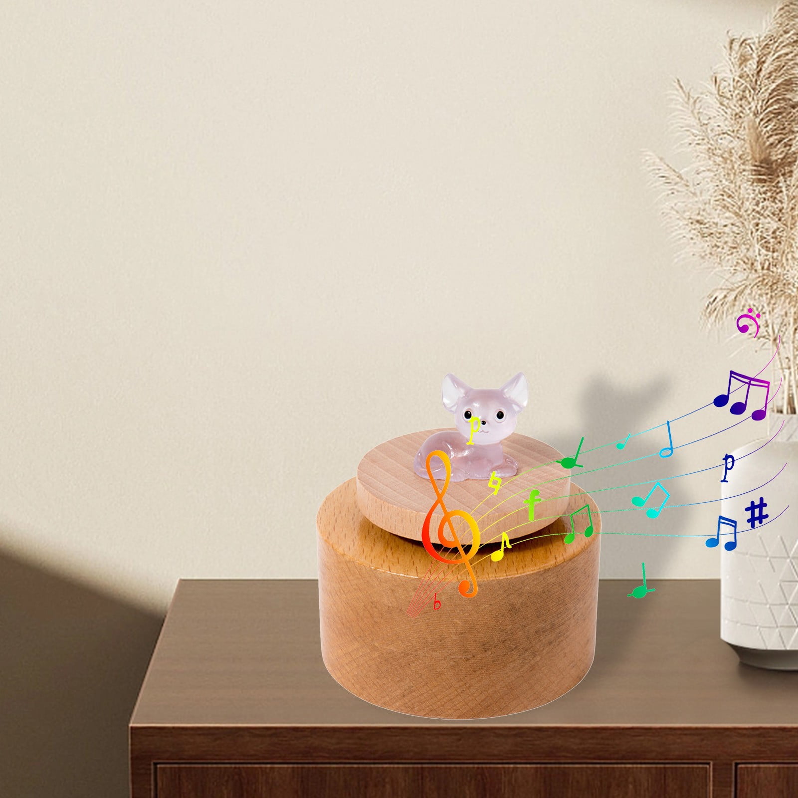 Coollooc Cute Little Animal Wooden Mechanical Music Box, You are My ...