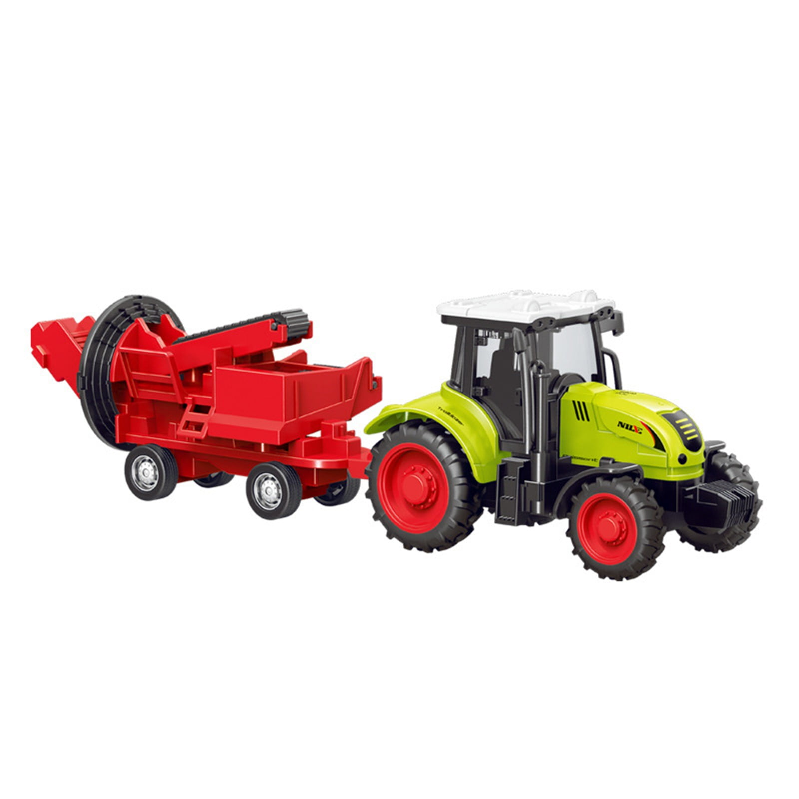 Coollooc Farm Toys Tractor with Trailer-9.45 Inches Tractor Playset 1/ ...