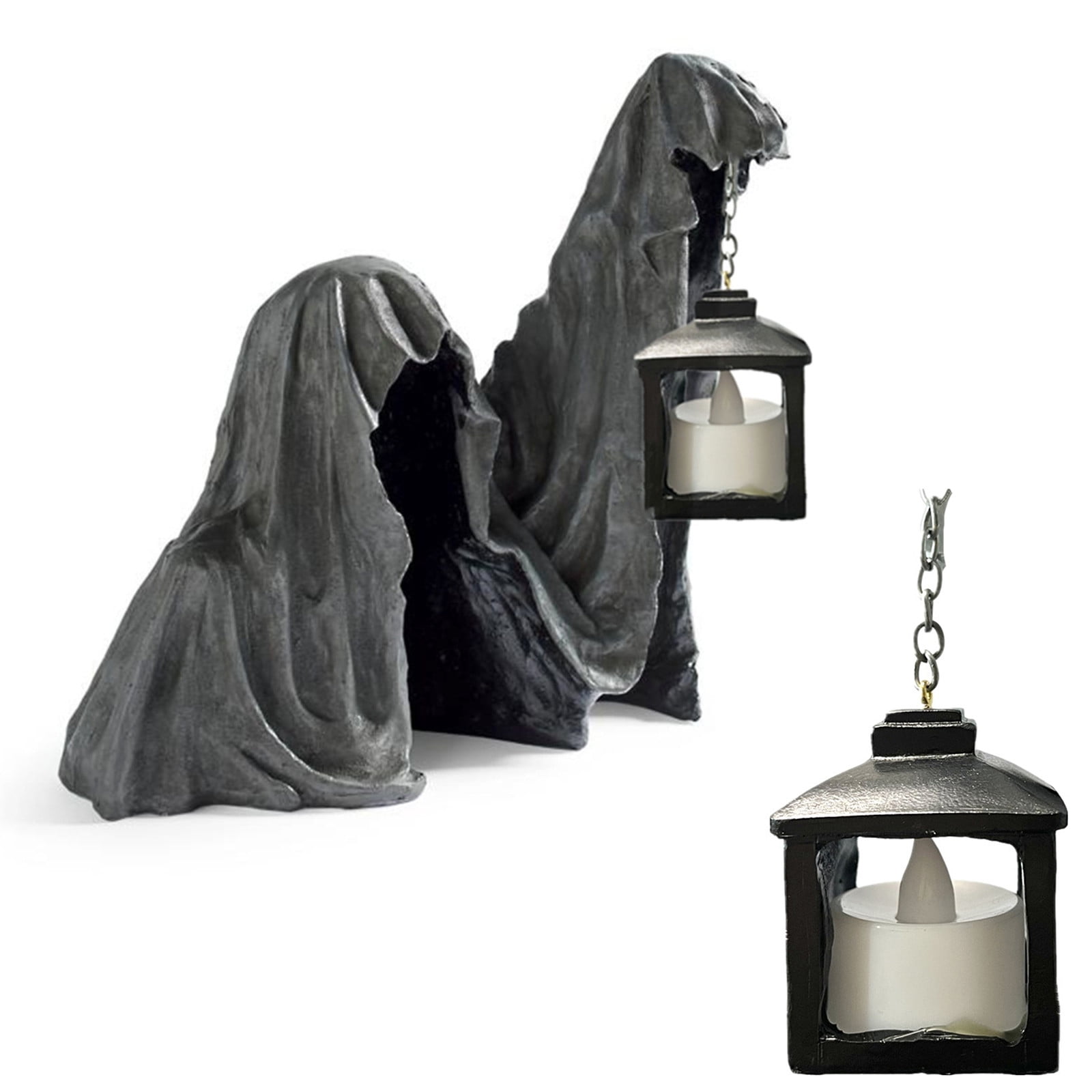 Coollooc Figurines Santa Muerte Statue 5.9'' Halloween Decor Grim ...