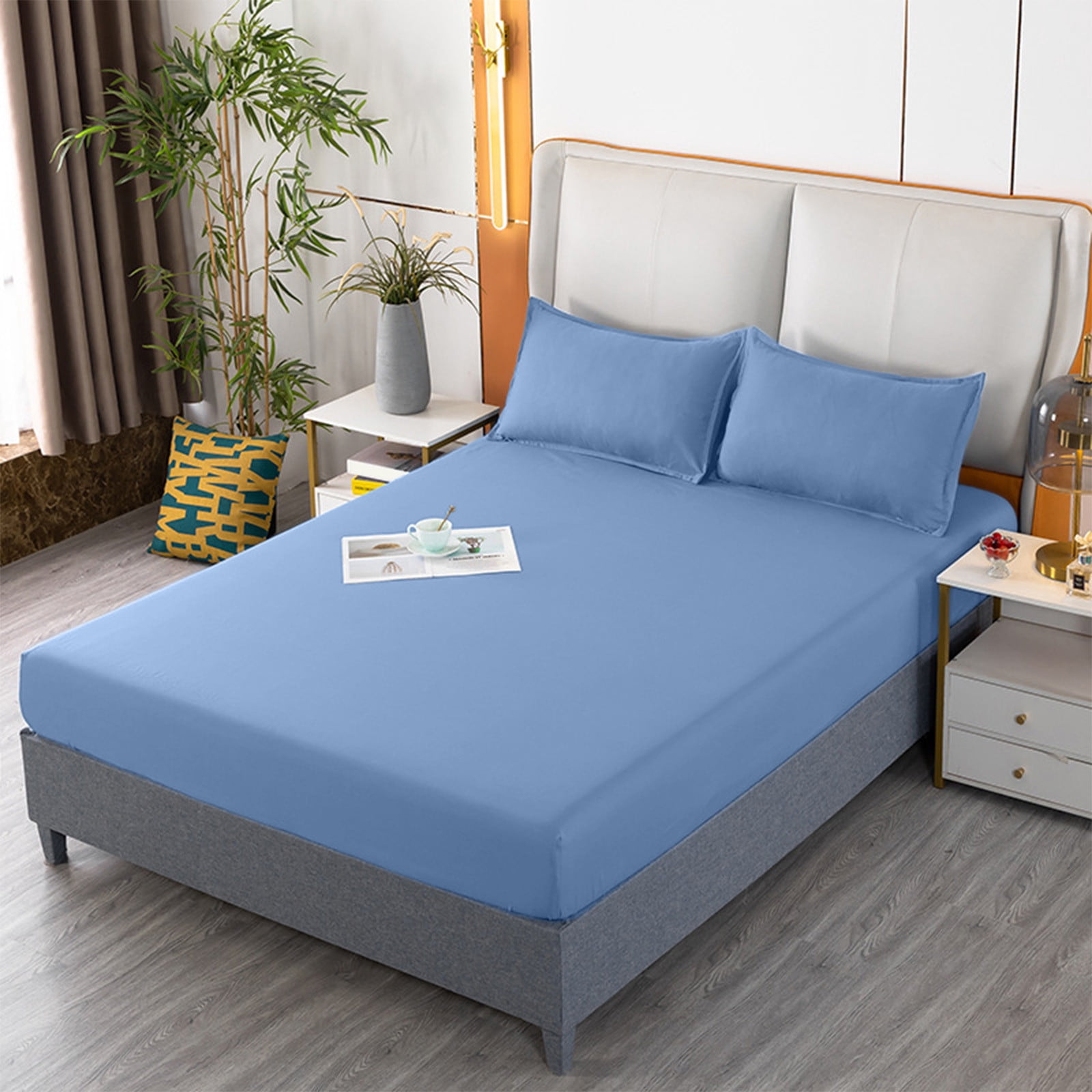Coollooc Fitted Sheet-Deep Pockets-Soft Microfiber-Easy Care-Shrinkage ...