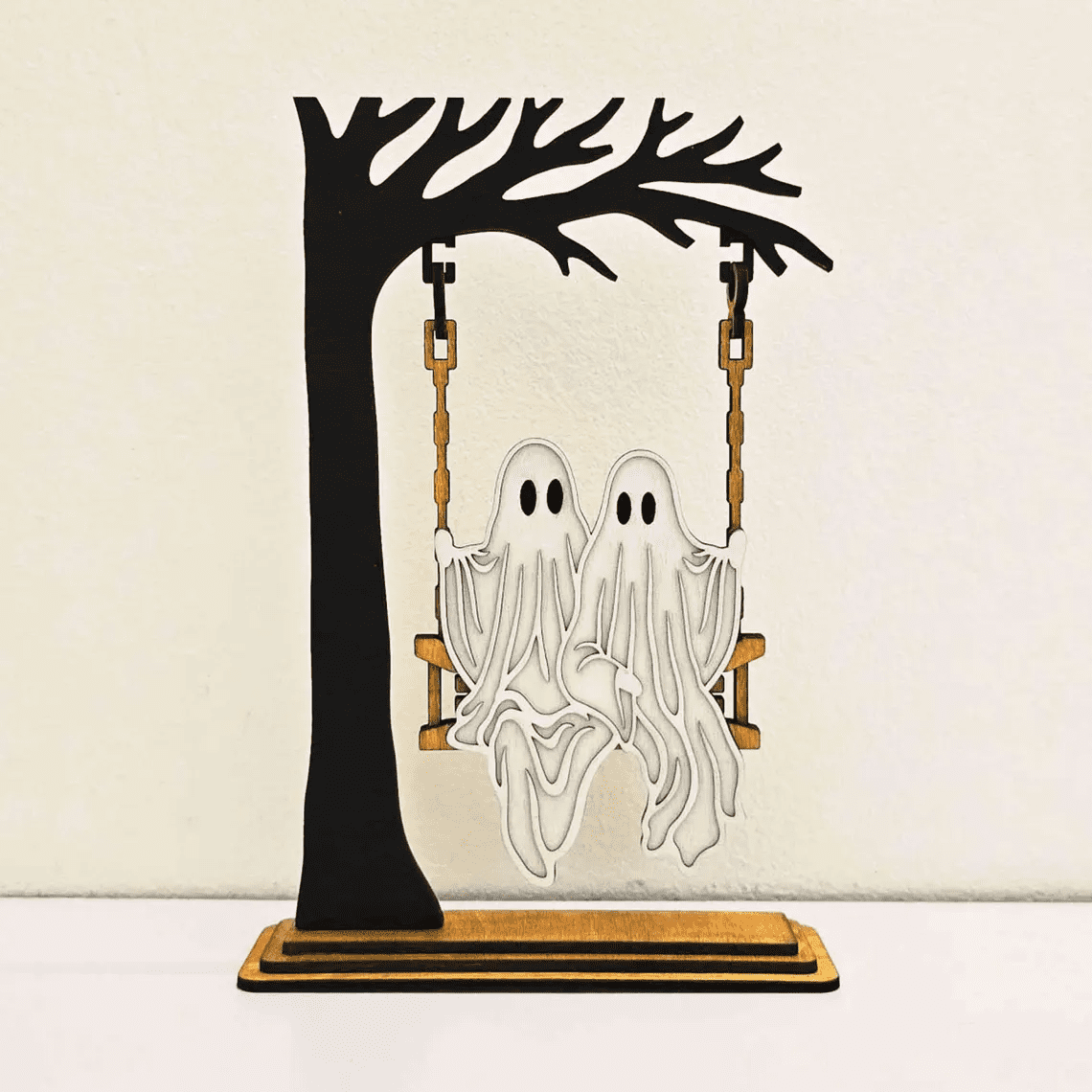 Coollooc Ghost on a Swing, Ghost on Swing, 2025 New Cute Spooky Swinging Ghosts on Tree Swings ...