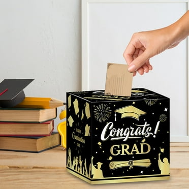 Grad Cap Card Box (black) Party Accessory (1 count) (1/Pkg) - Walmart.com
