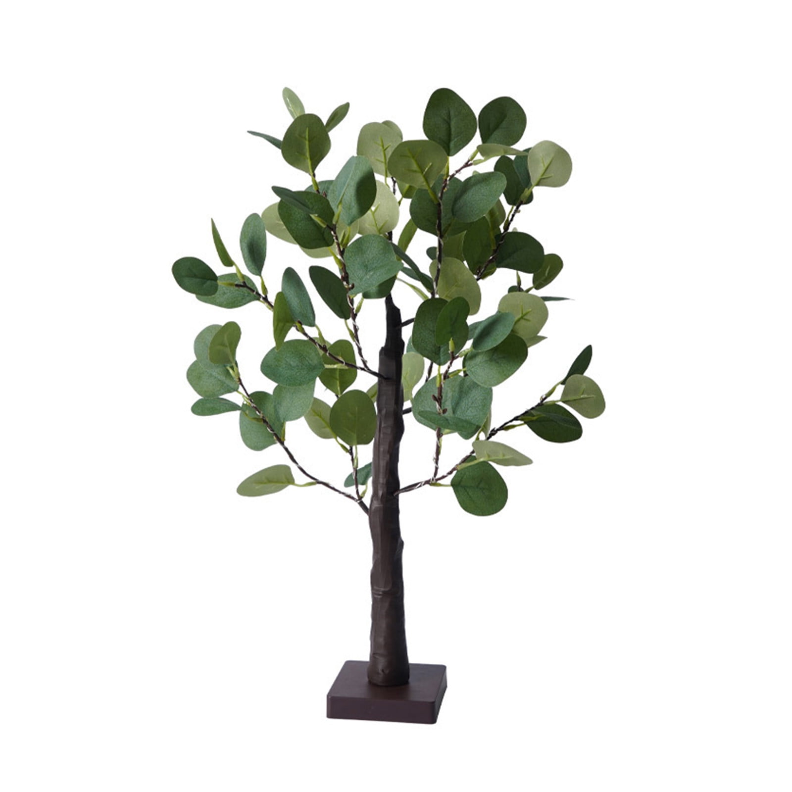 Coollooc Green Leaf Birch Tree with LED Lights, 2FT 36 LED Bonsai Tree ...