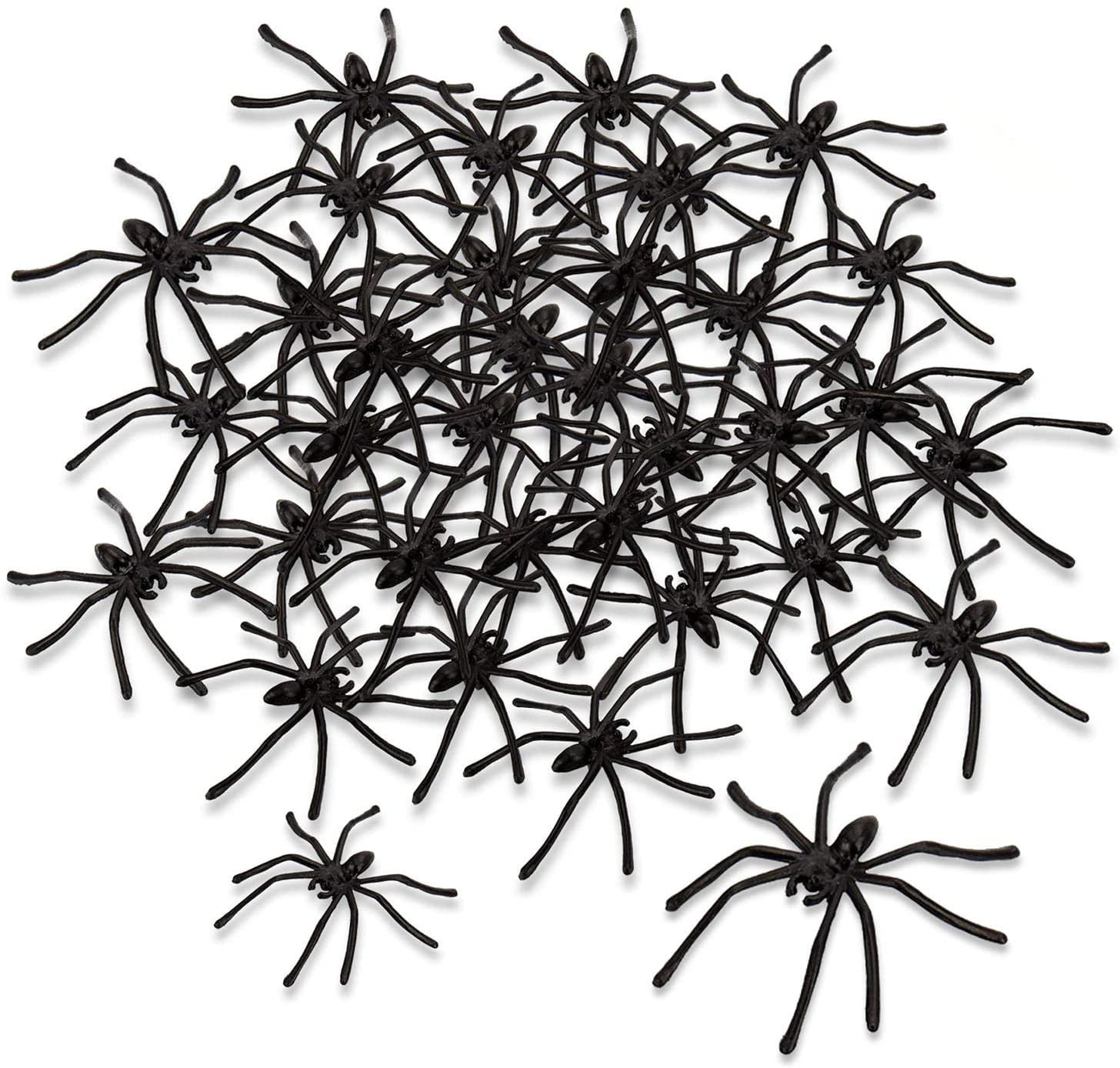 Coollooc Halloween Plastic Spiders, 20Pcs Halloween Spider, Fake ...
