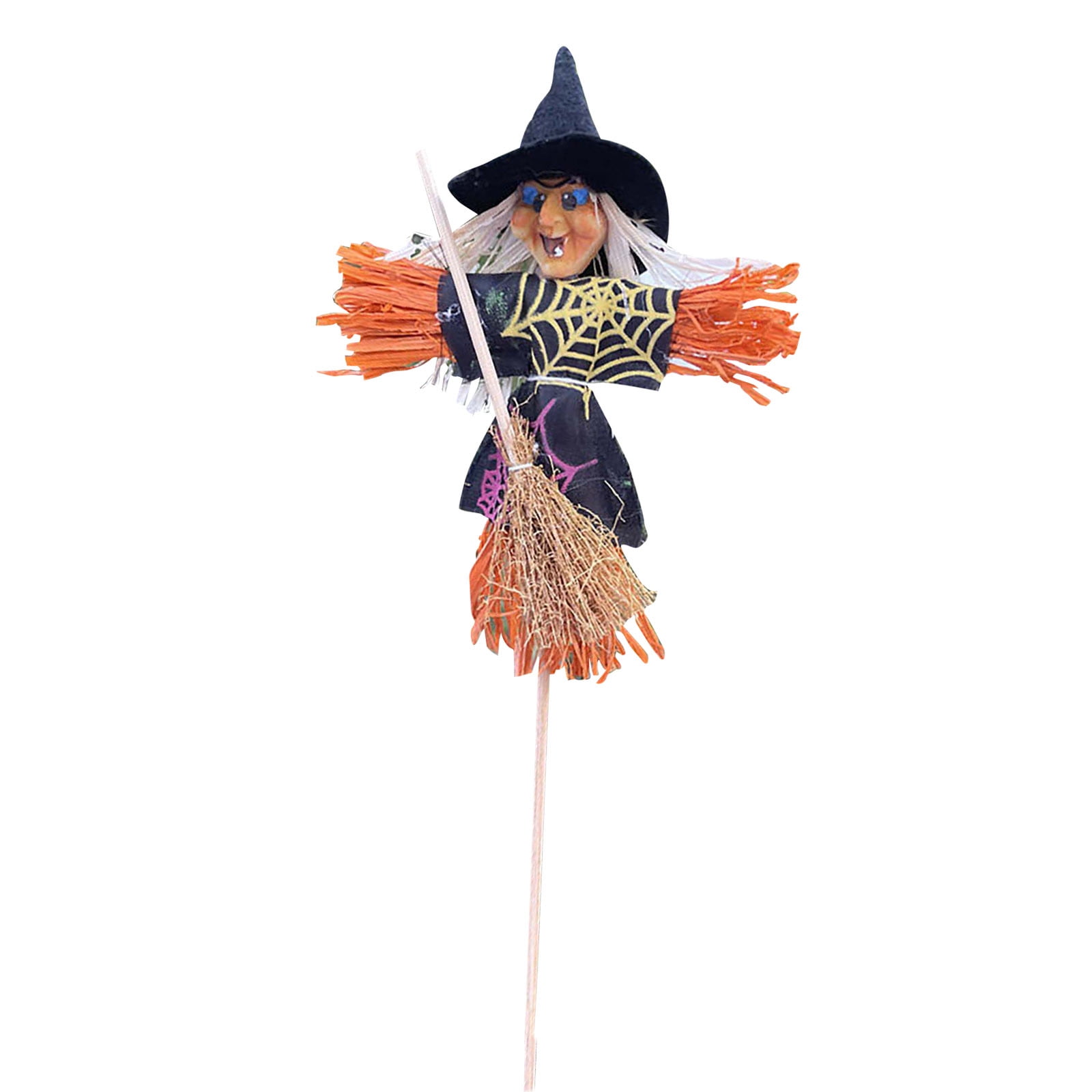 Coollooc Halloween Scarecrow Decoration Outdoor, Fall Harvest Witch ...