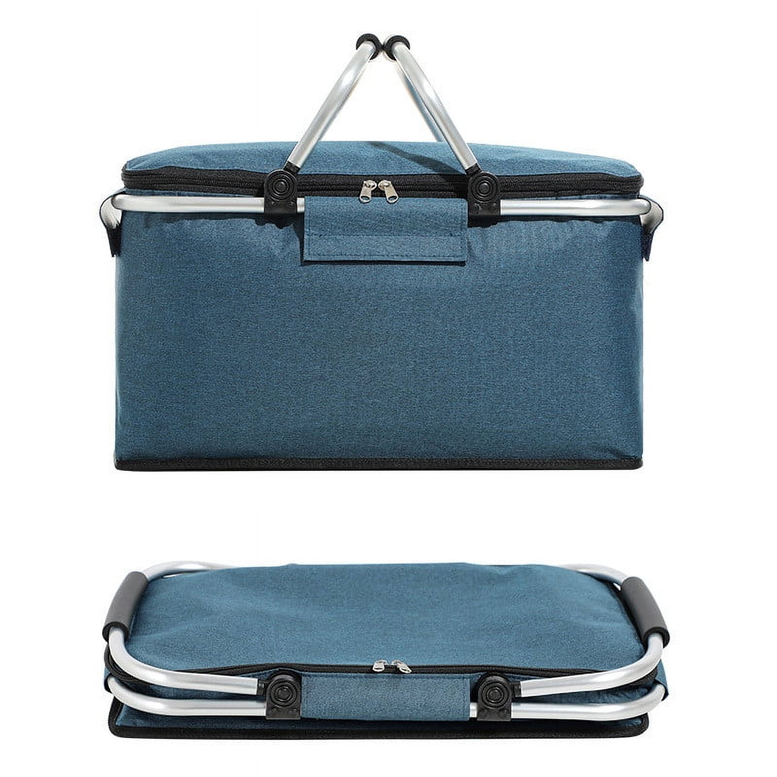 Coollooc Insulated Reusable Grocery Bags, Collapsible Cooler Bag for ...