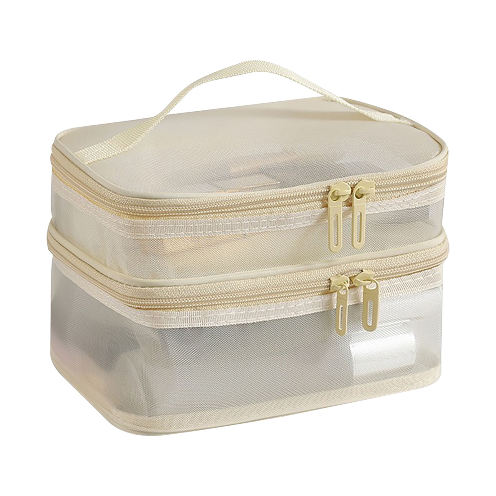 Coollooc Mesh Makeup Bag, Cosmetic Bag, Small Travel Kit Storage Pouch ...