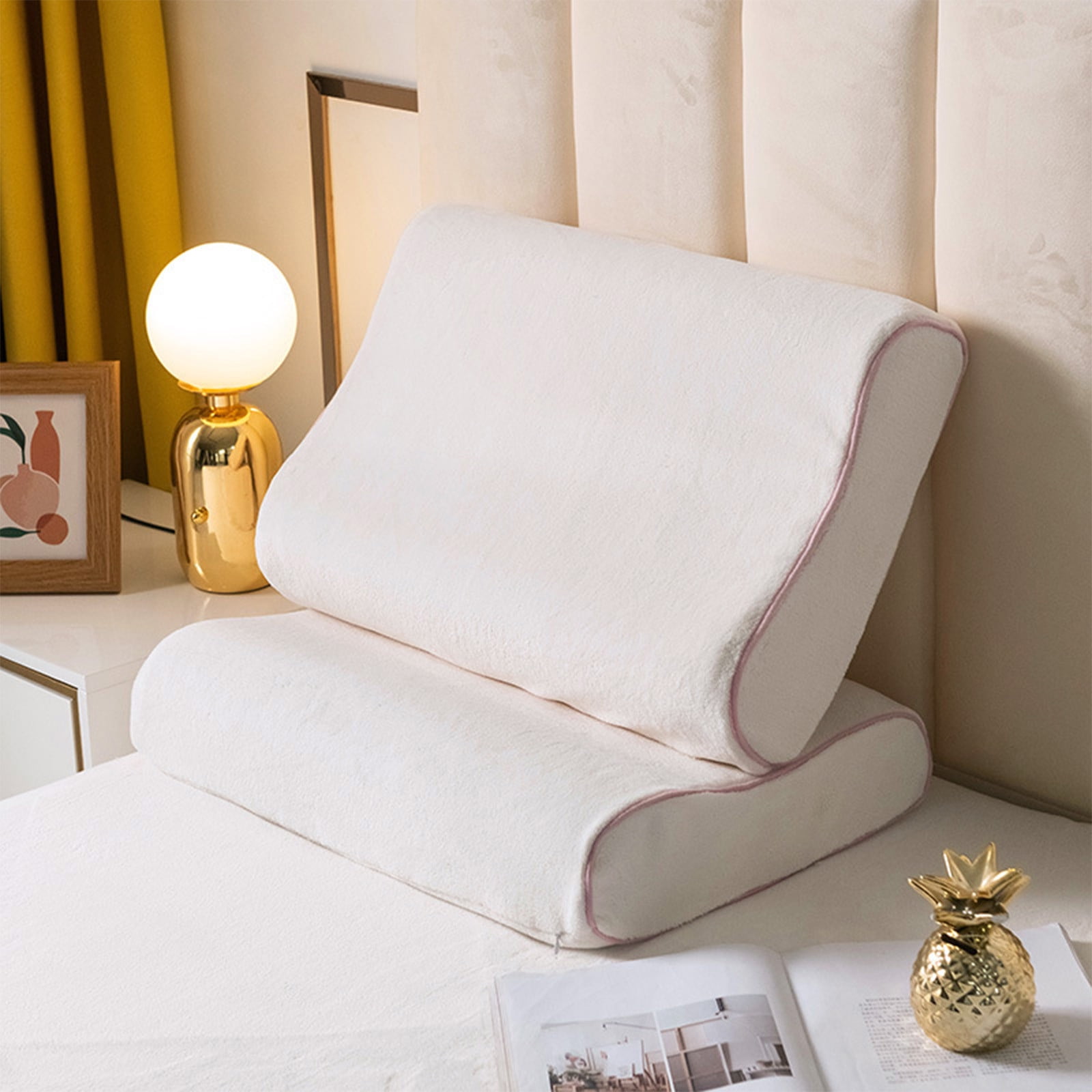 Coollooc Milk Velvet Pillowcase for Contour Memory Foam Pillows, 23.62 ...