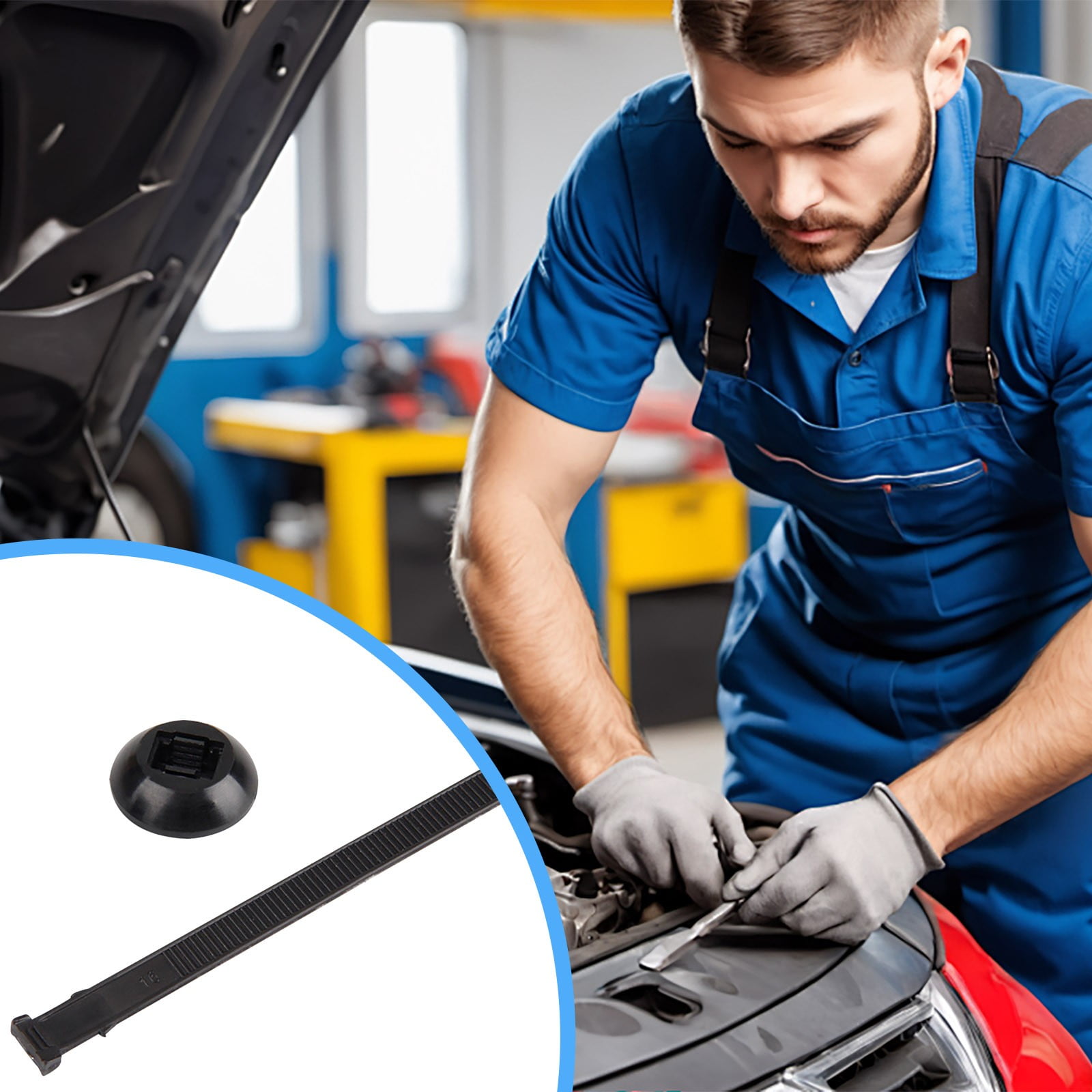 Coollooc Nylon Universal Cable Tie Buckle, Heavy Duty Self-Locking ...