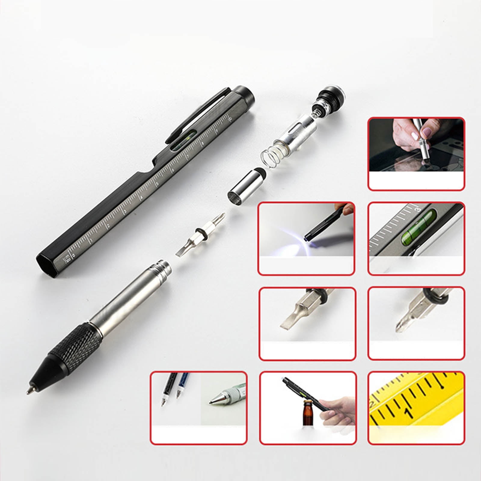 Coollooc One Pen Nine Functions -Christmas Gifts for Men, 9 in 1 ...