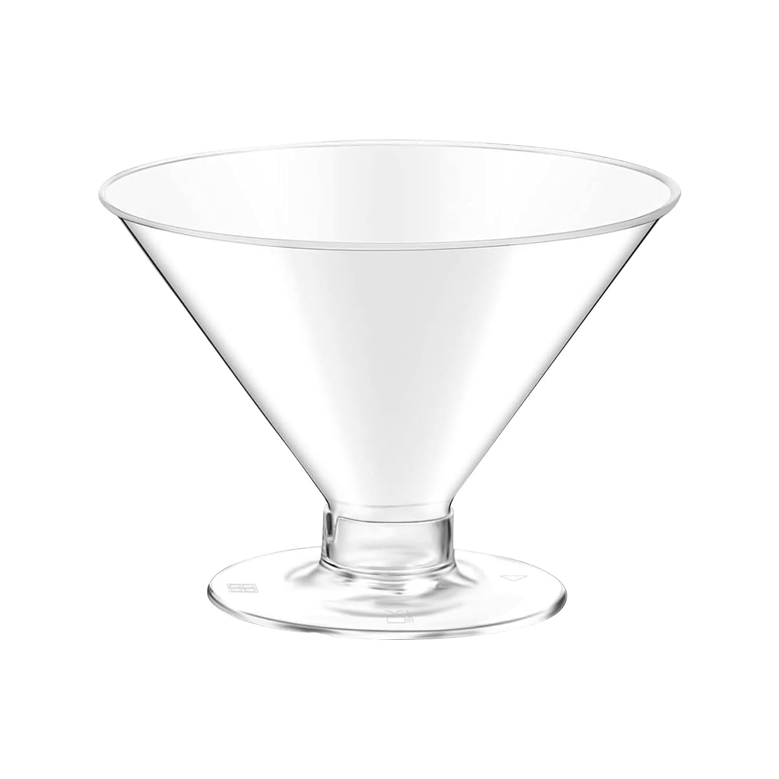 Coollooc Plastic Martini Glasses, Disposable Dessert Cups with Spoons ...