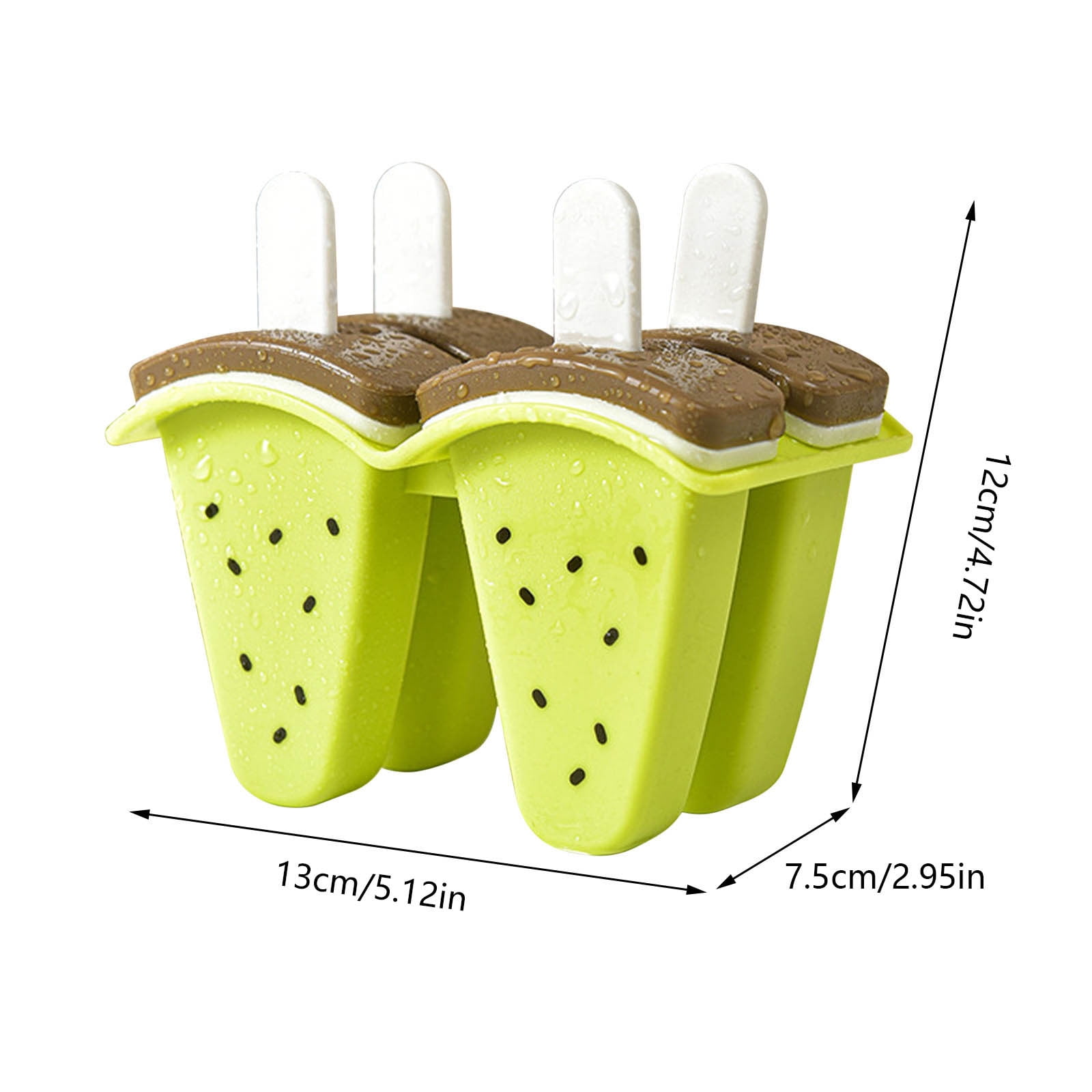 Coollooc Popsicles Molds for Kids, 4 Cavities BPA-Free Silicone Frozen ...