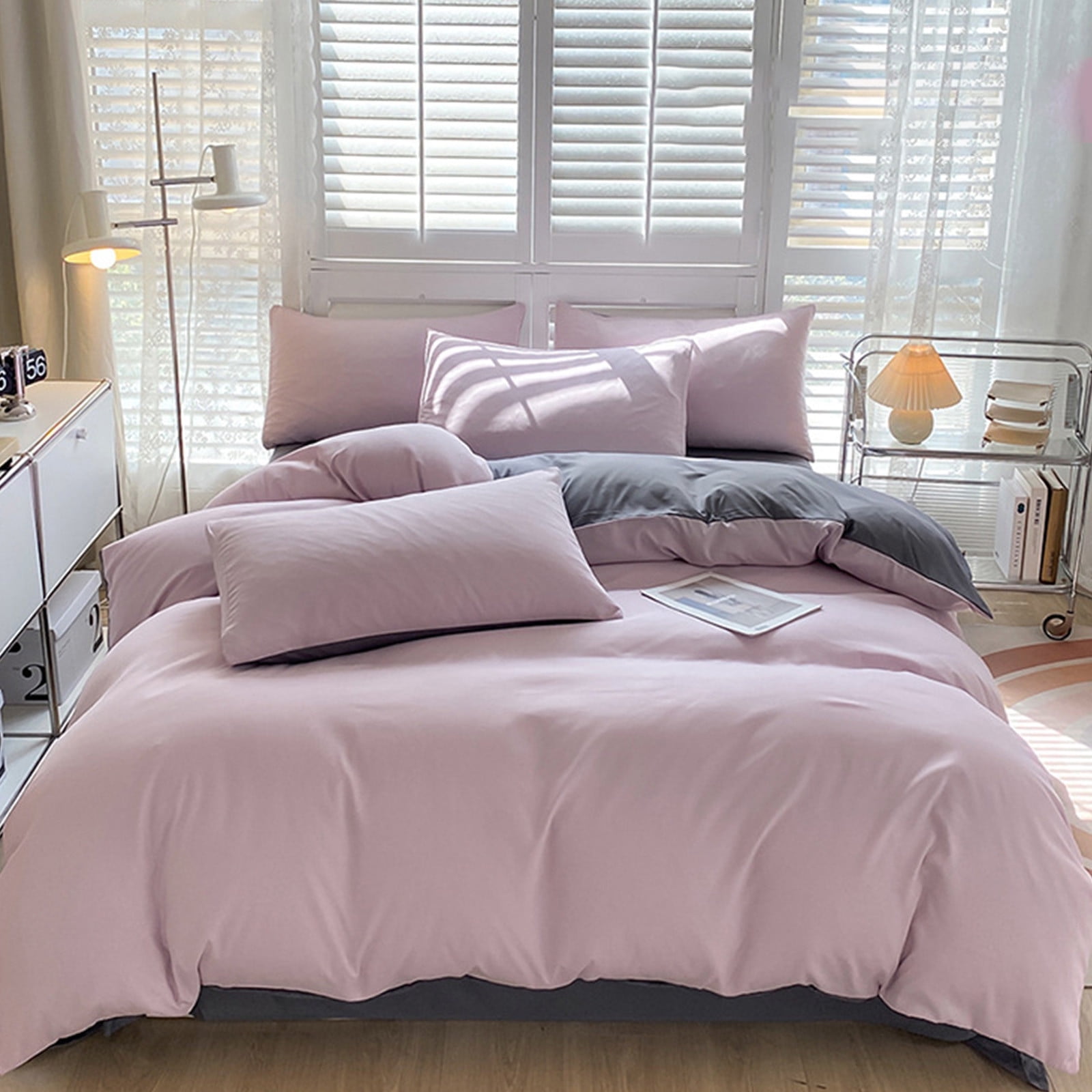 Coollooc Queen Comforter Set - 4 Pieces Reversible Comforters Queen ...