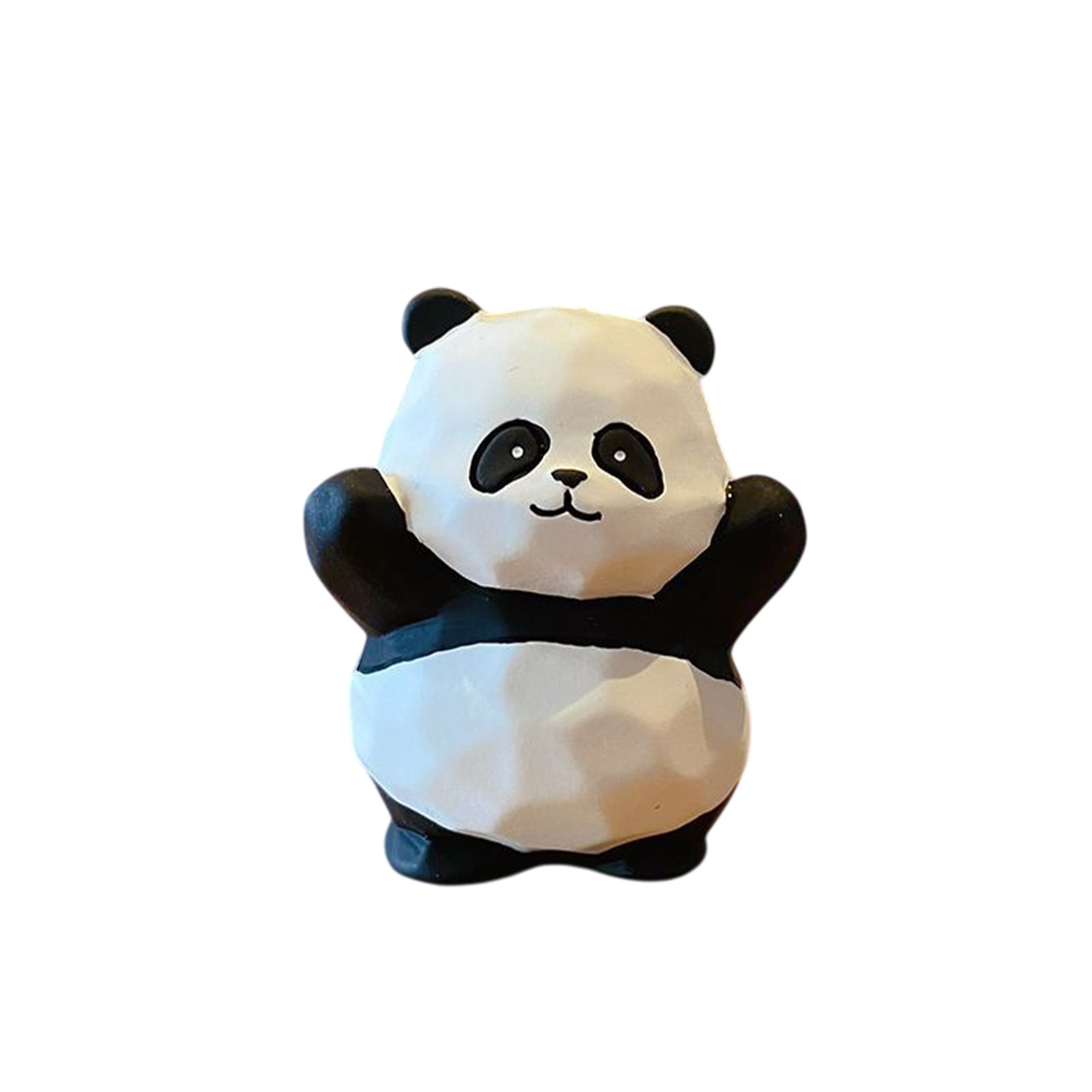 Coollooc Resin Pandas Ornament, Cute Handmade Wood Carved Panda ...