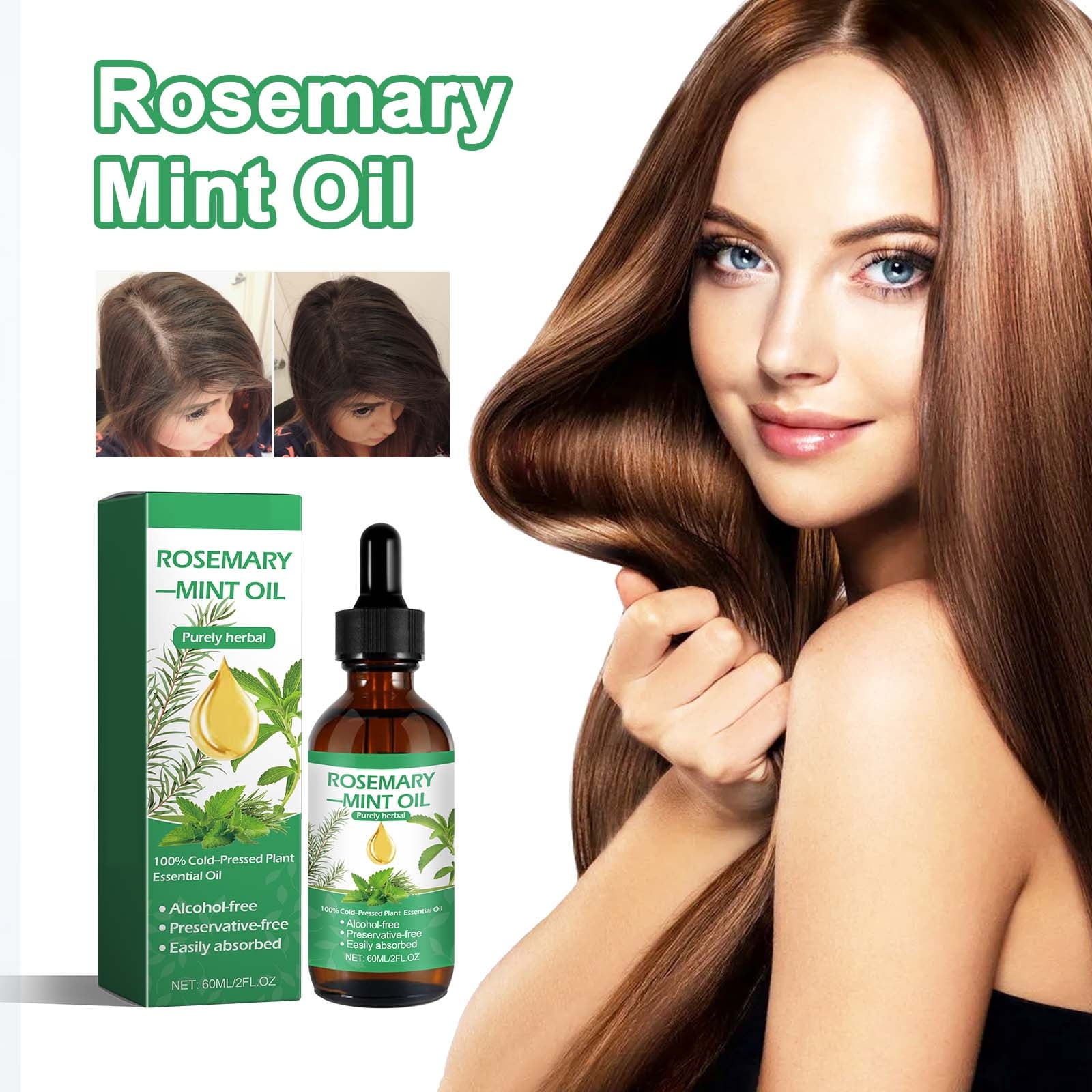 Coollooc Rosemary Mint Hair and Strong Roots Oil 2oz | Purely Herbal ...