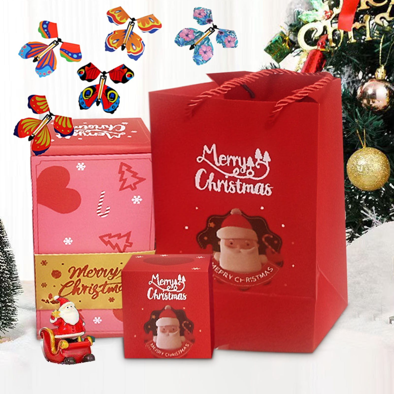 Coollooc Surprise Box Gift Box for Money, Merry Christmas Surprise Gift ...