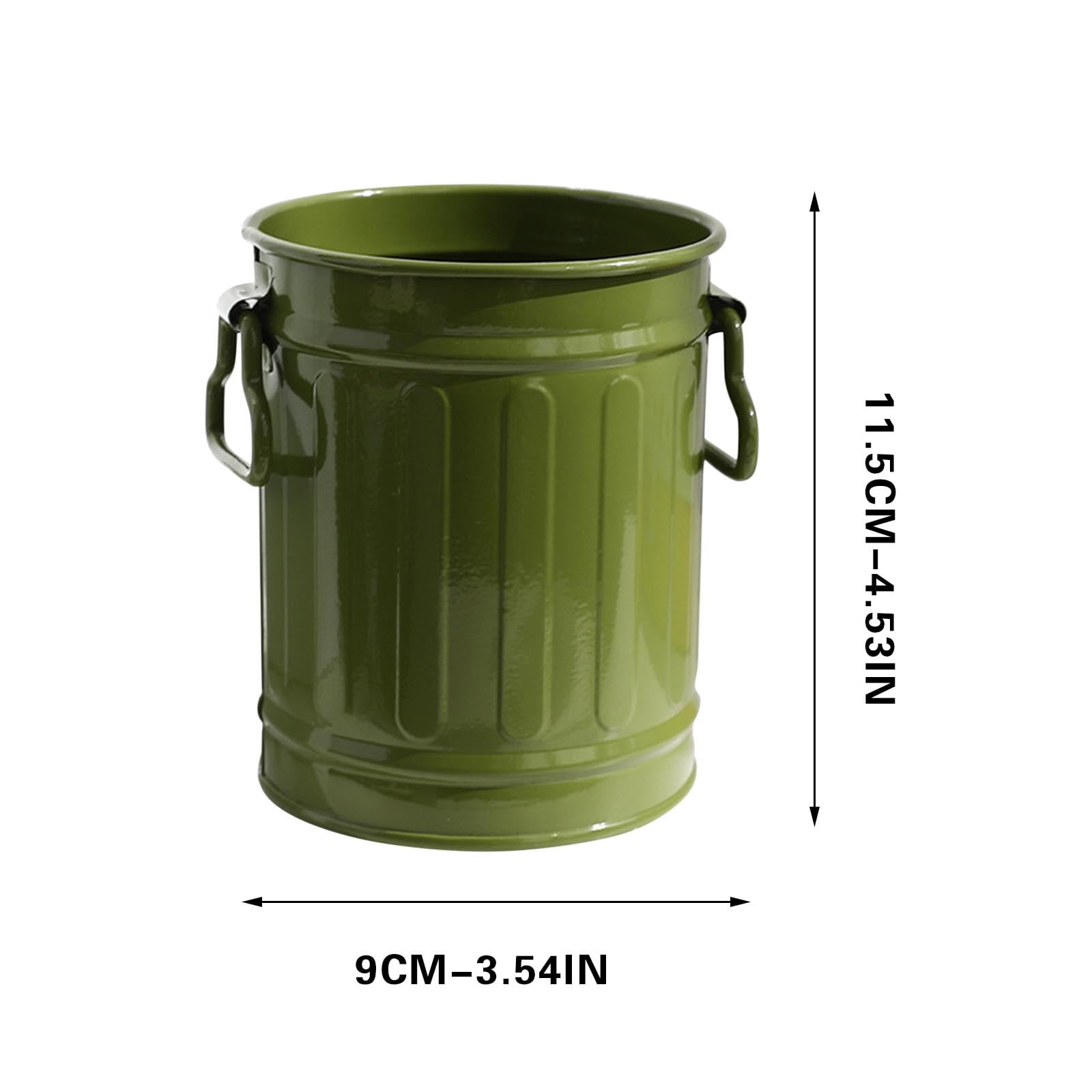 Coollooc Trash Can Makeup Brush Holder Pen Pencil Cup Small Metal ...