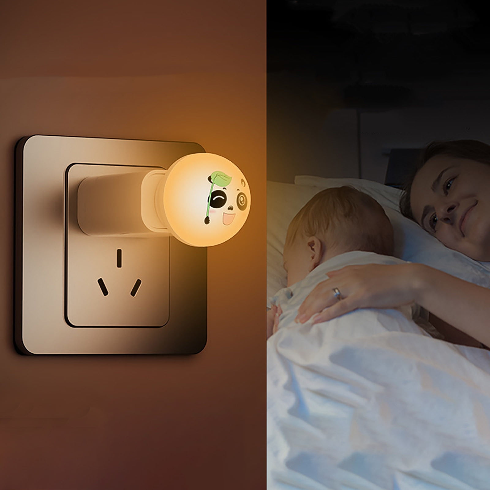 Coollooc Voice Controlled Led Voice Light,Cute Panda Night Light, Mini ...