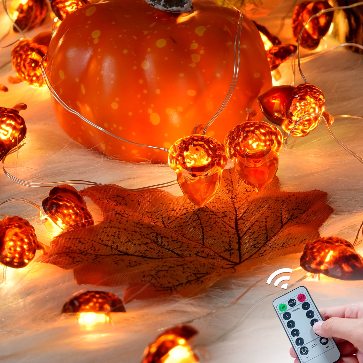 Coolmade 10 Ft Decorative Fairy Acorn String Lights, Thanksgiving ...