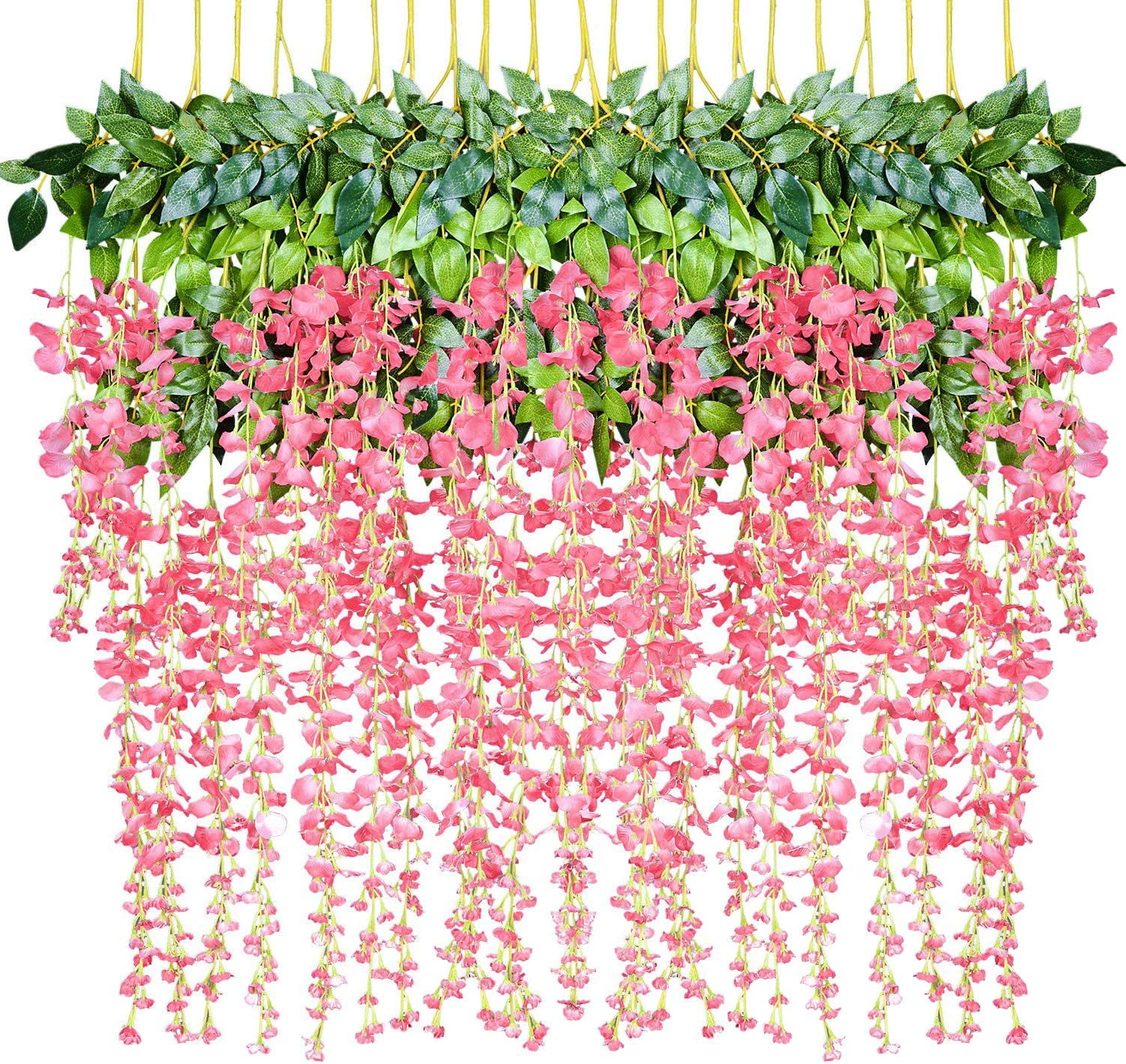 Coolmade 12 Pack 1 Piece 3 6 Feet Artificial Fake Wisteria Vine Ratta