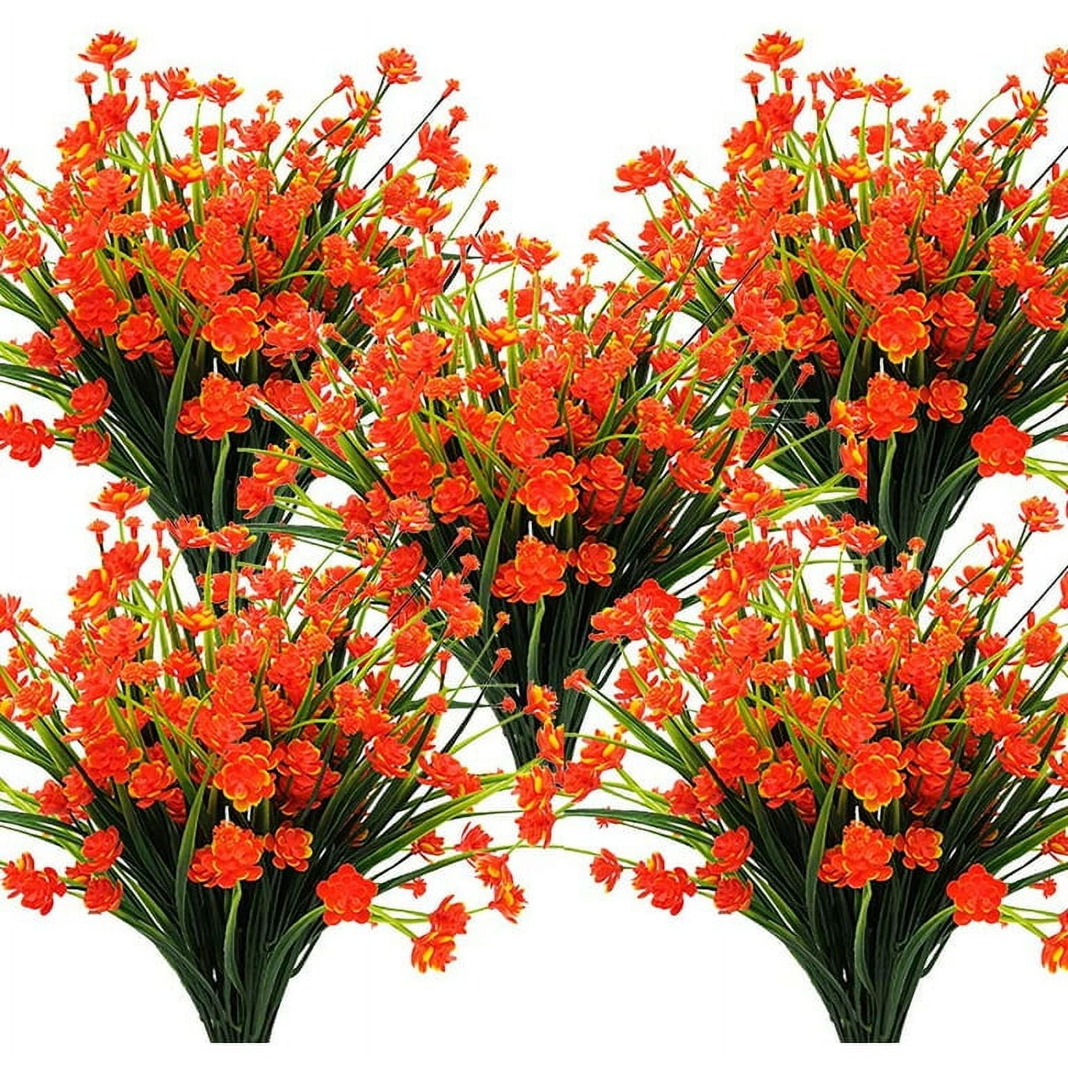 Coolmade 14" Artificial Flowers 25 Bundles Outdoor Fake Flowers for ...