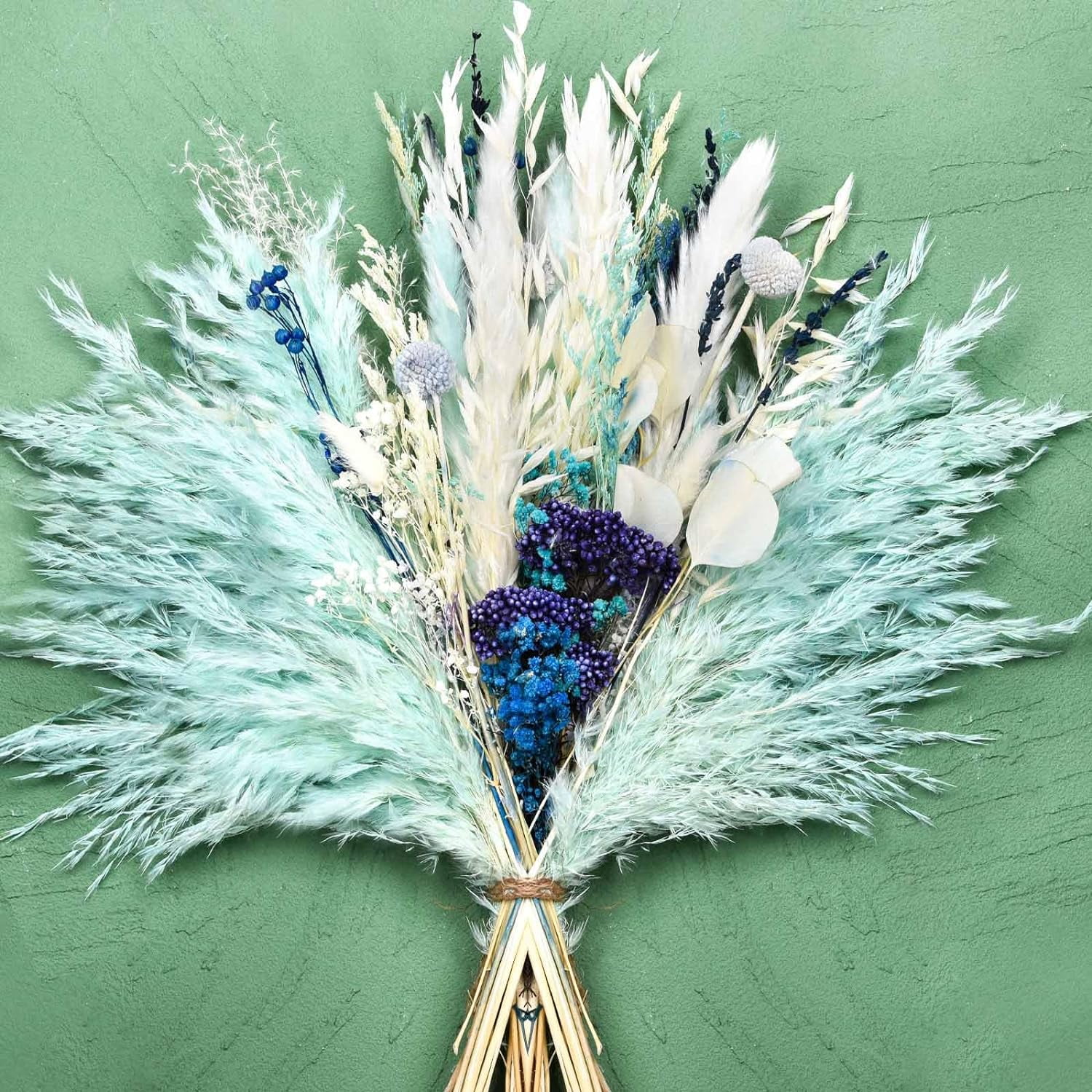 Coolmade 17 Inch Natural Dried Pampas Grass Bouquet,Boho Home Decor ...