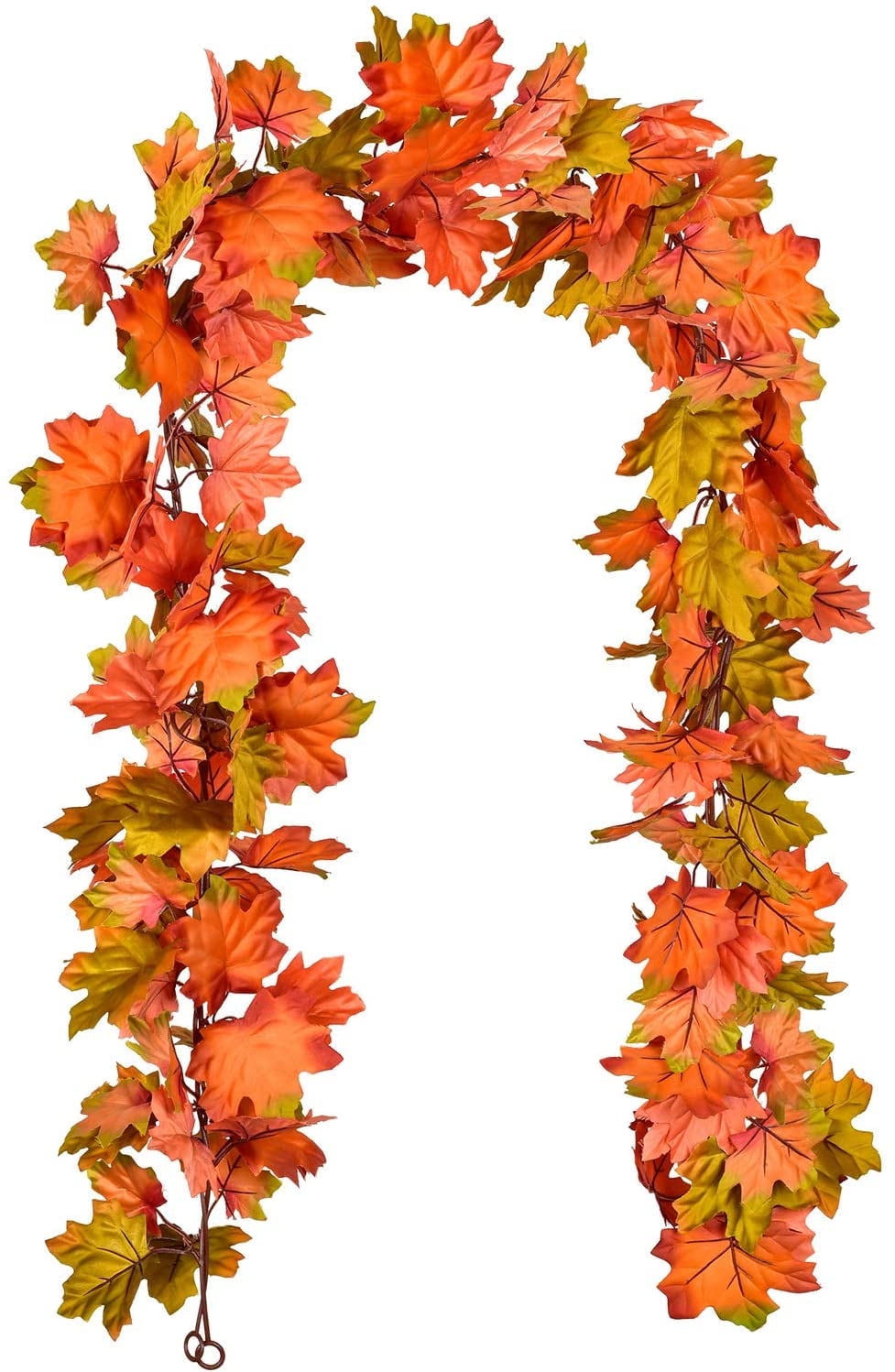 Coolmade 2 Pack Artificial Maple Leaf Garland, 6 Feet Each, Fall ...