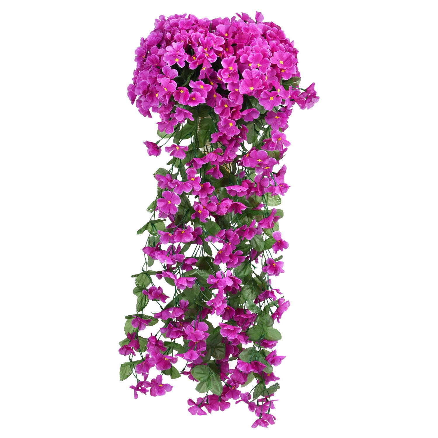 Coolmade 2Pcs Artificial Fake Hanging Flowers Plants with Metal Hanger ...