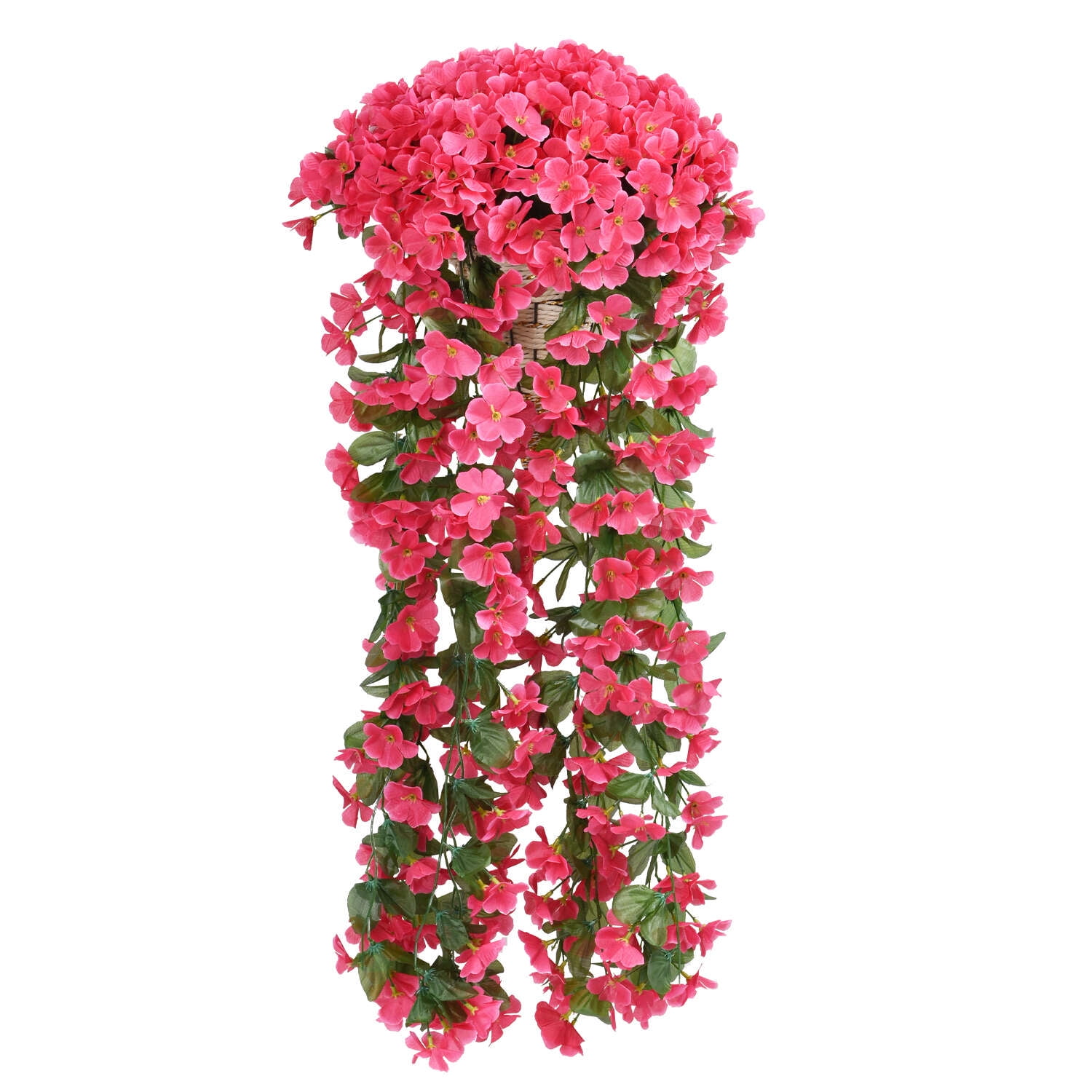 Coolmade 2Pcs Artificial Fake Hanging Flowers Plants with Metal Hanger ...