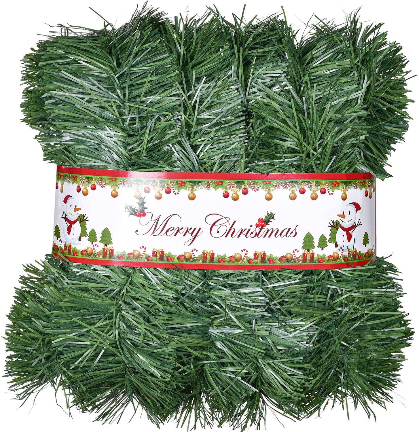 Coolmade 33 Feet Christmas Garland for Holiday Decorations, Green ...