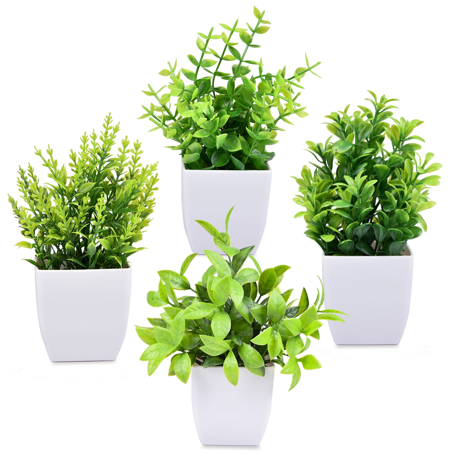 Coolmade Mini Artificial Greenery Potted Plants - Walmart.com