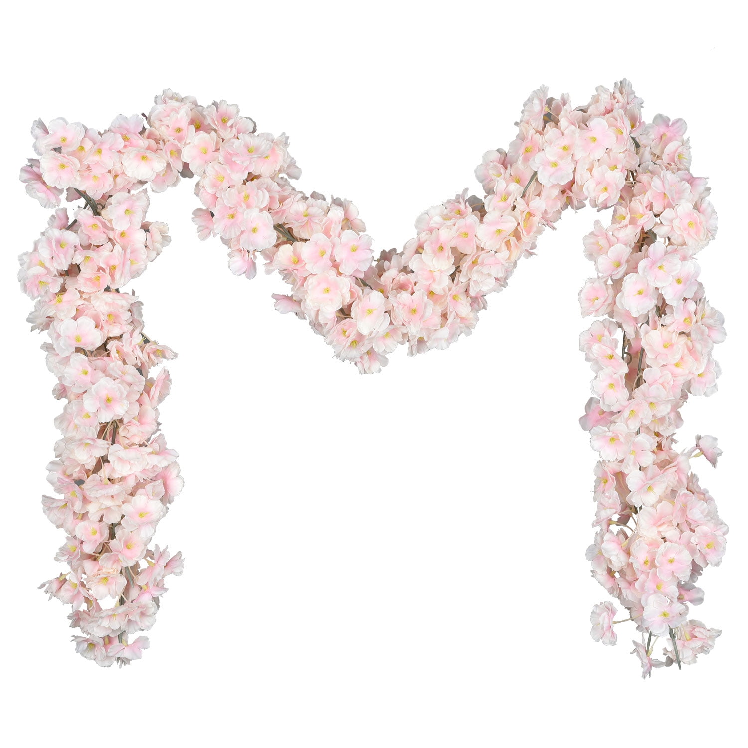 Coolmade 4pcs Artificial Cherry Blossom Vines with Fake Leaf Floral ...