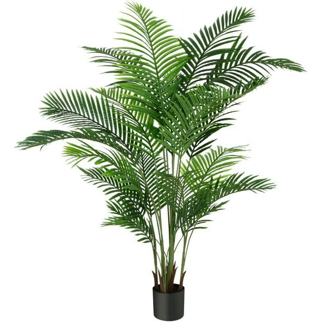 Coolmade 6ft Indoor/Outdoor Artificial Areca Palm Plant, Faux Tropical ...