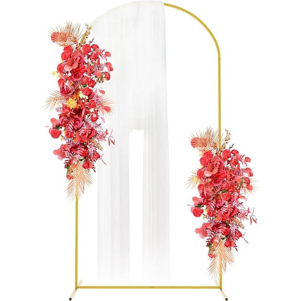 Coolmade 6x2.6ft Metal Arch Backdrop Stand Gold Wedding Arch Stand ...