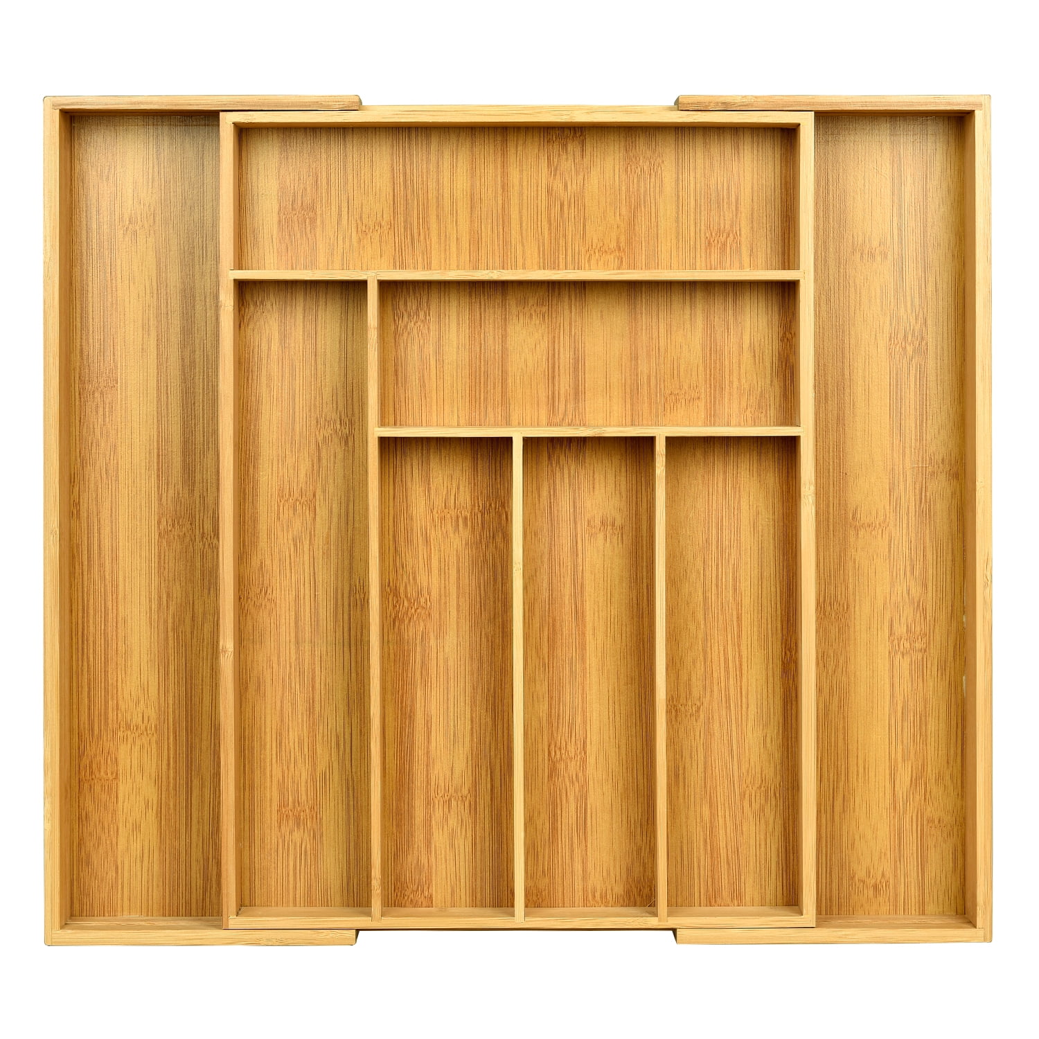 Coolmade Bamboo Expandable Drawer Organizer, Adjustable Cutlery Tray ...