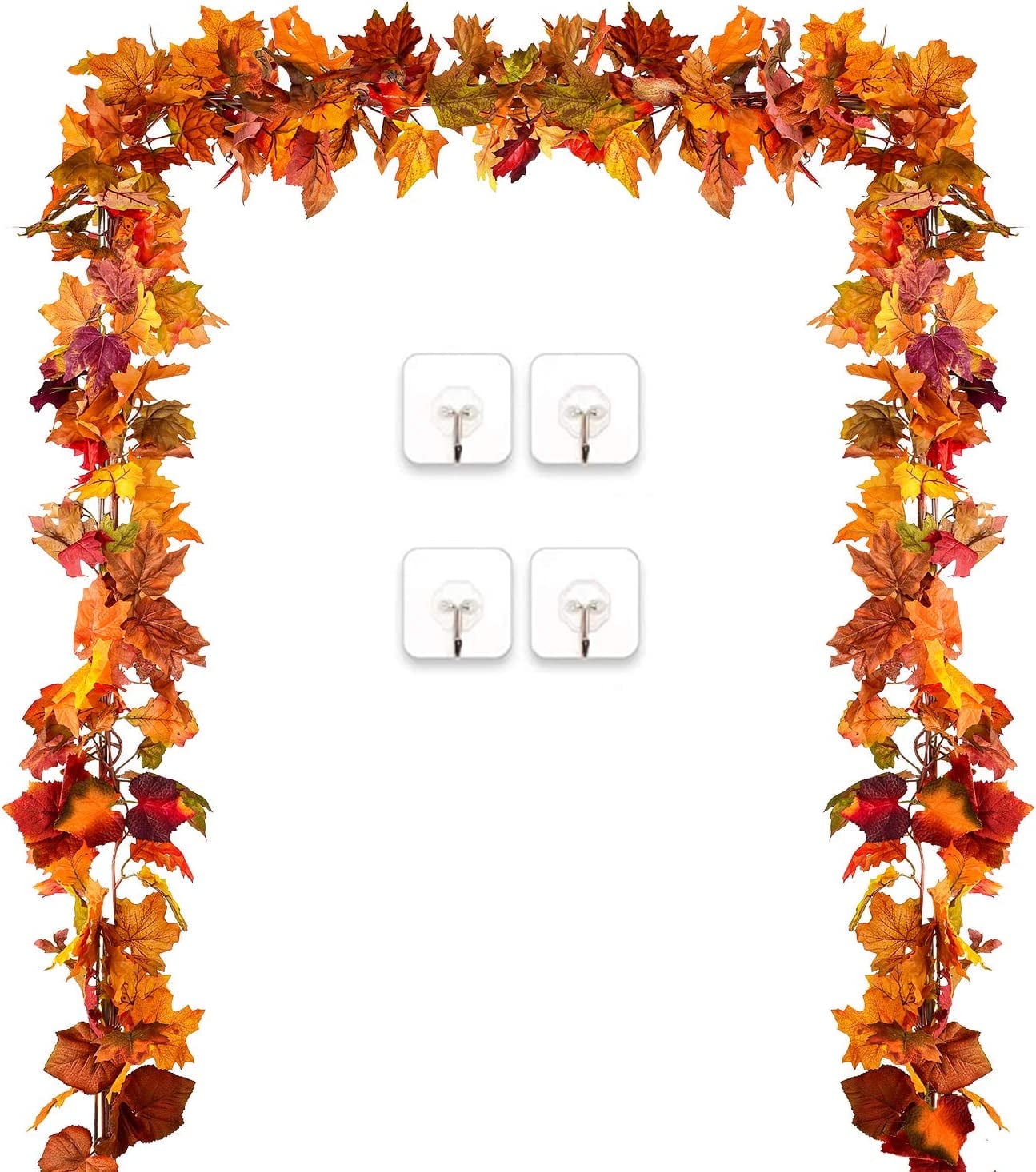 "Coolmade Faux Leaves Decorative Fall Maple Leaf Artificial Autumn ...