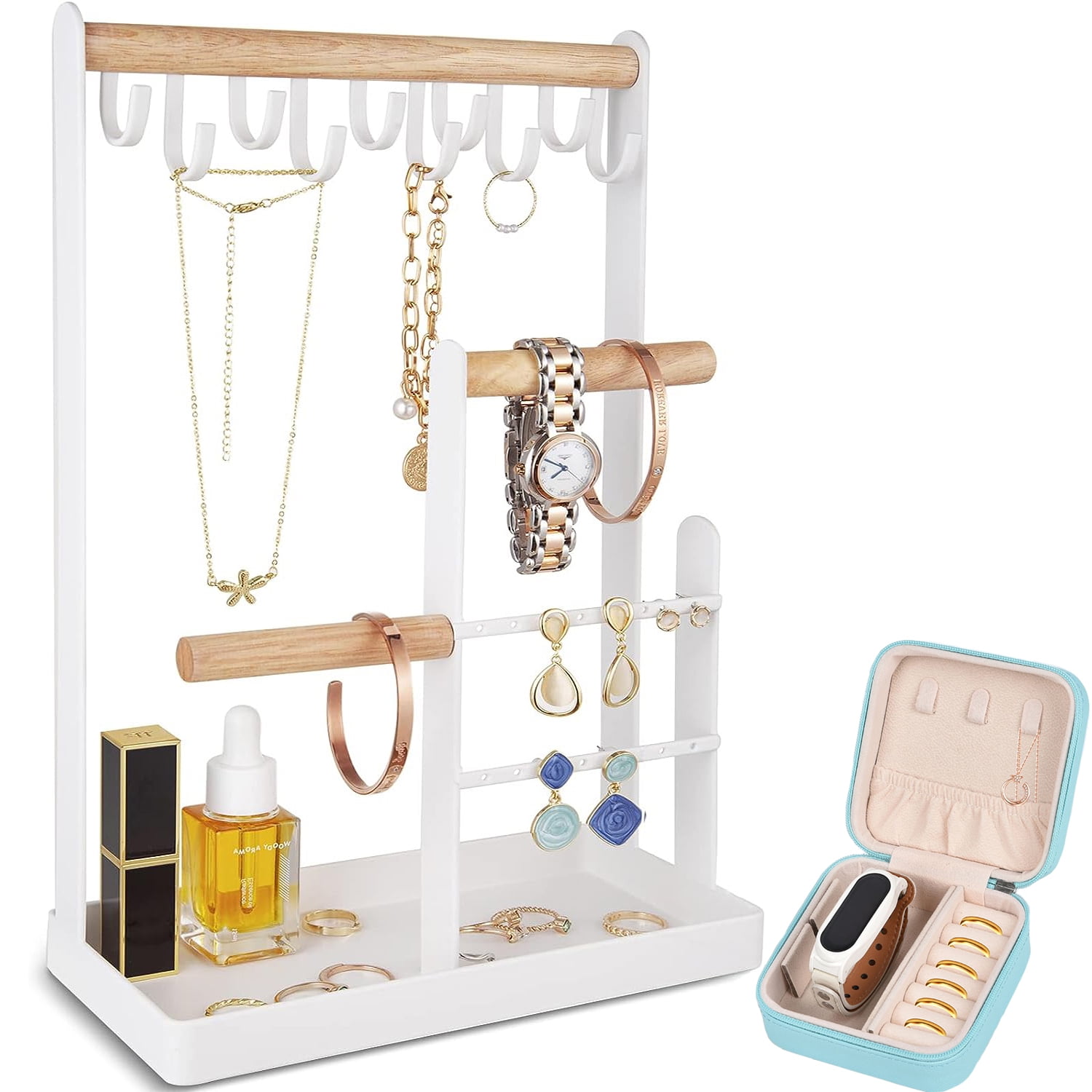 Coolmade Jewelry Organizer Stand, 5-Tier Necklace Holder Jewelry Stand ...