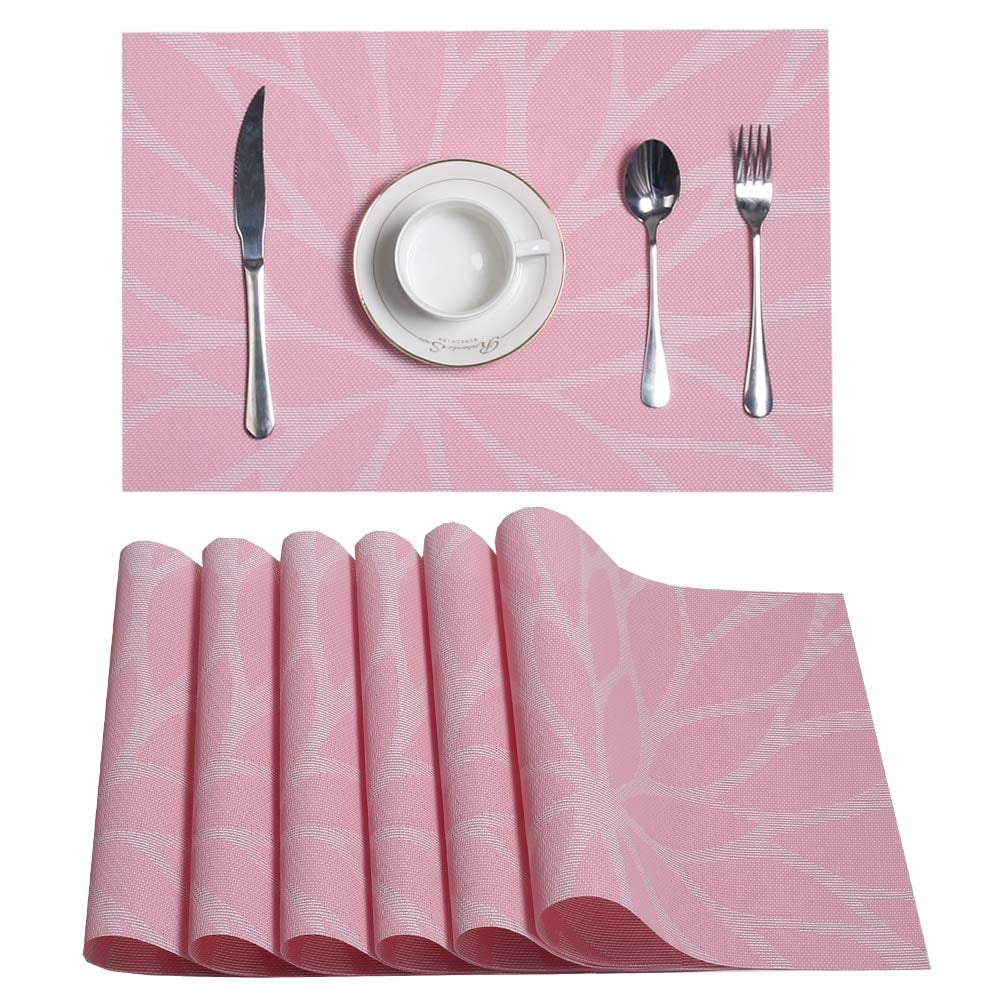 Coolmade Placemats for Dining Table Washable Placemat Set of 6 Heat ...