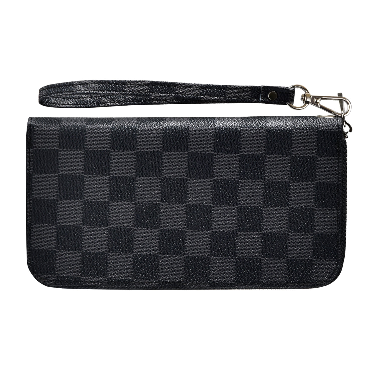 Coolmade Women's Checkered Zip Around Wallet and Phone Clutch - RFID ...